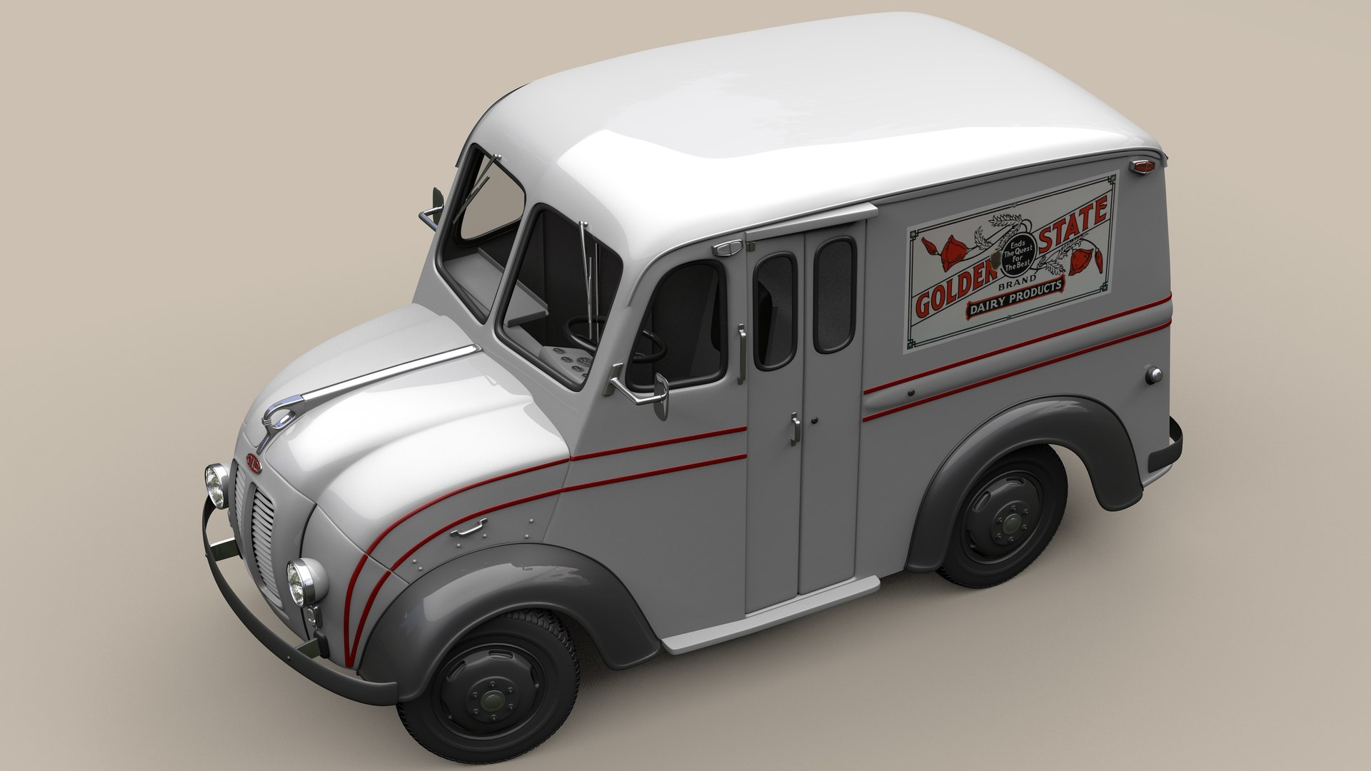 3D Divco Milk Truck 1953 - TurboSquid 2003210