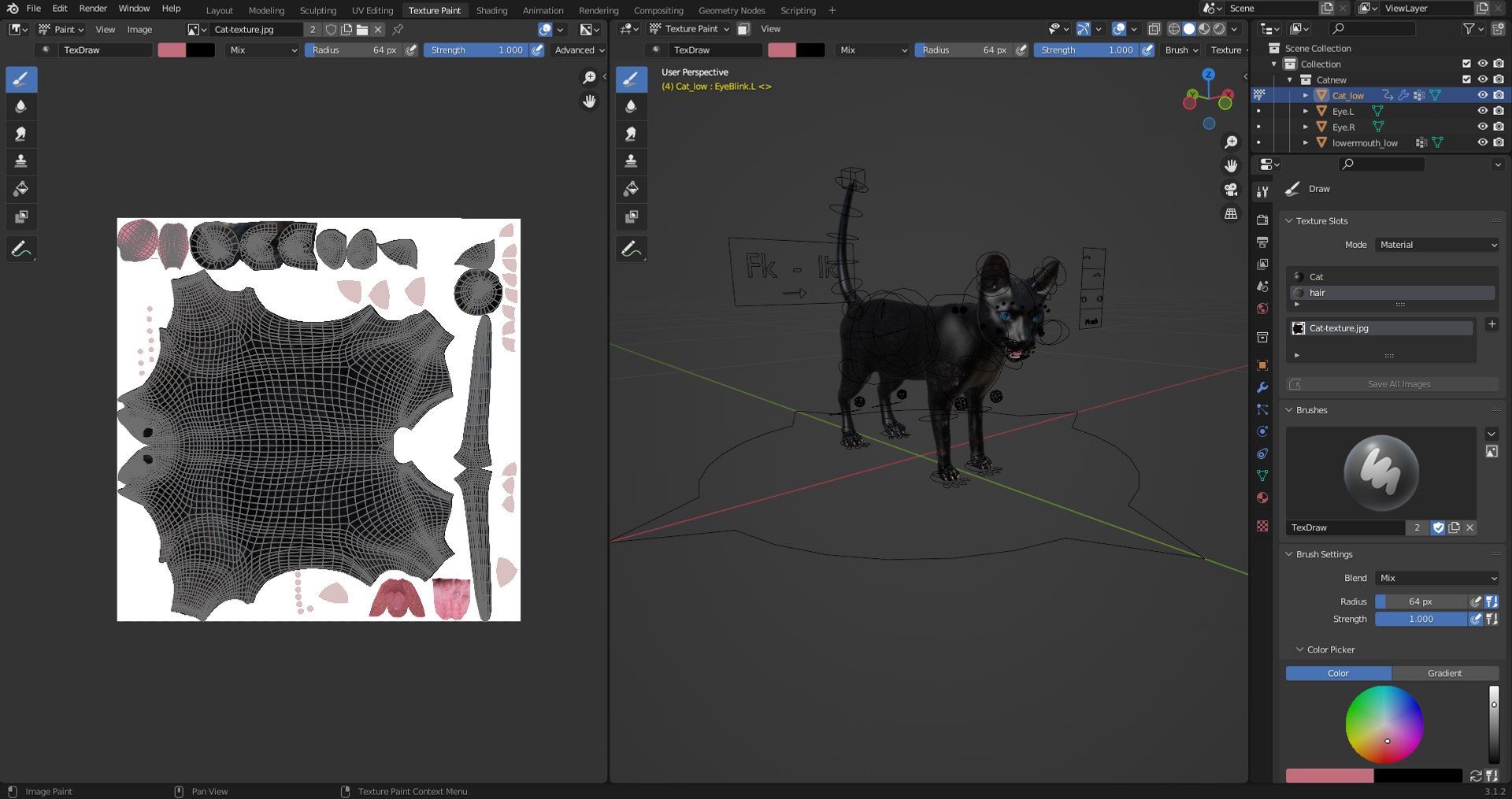 3D model Cat Black Rigged in Blender - TurboSquid 1984110