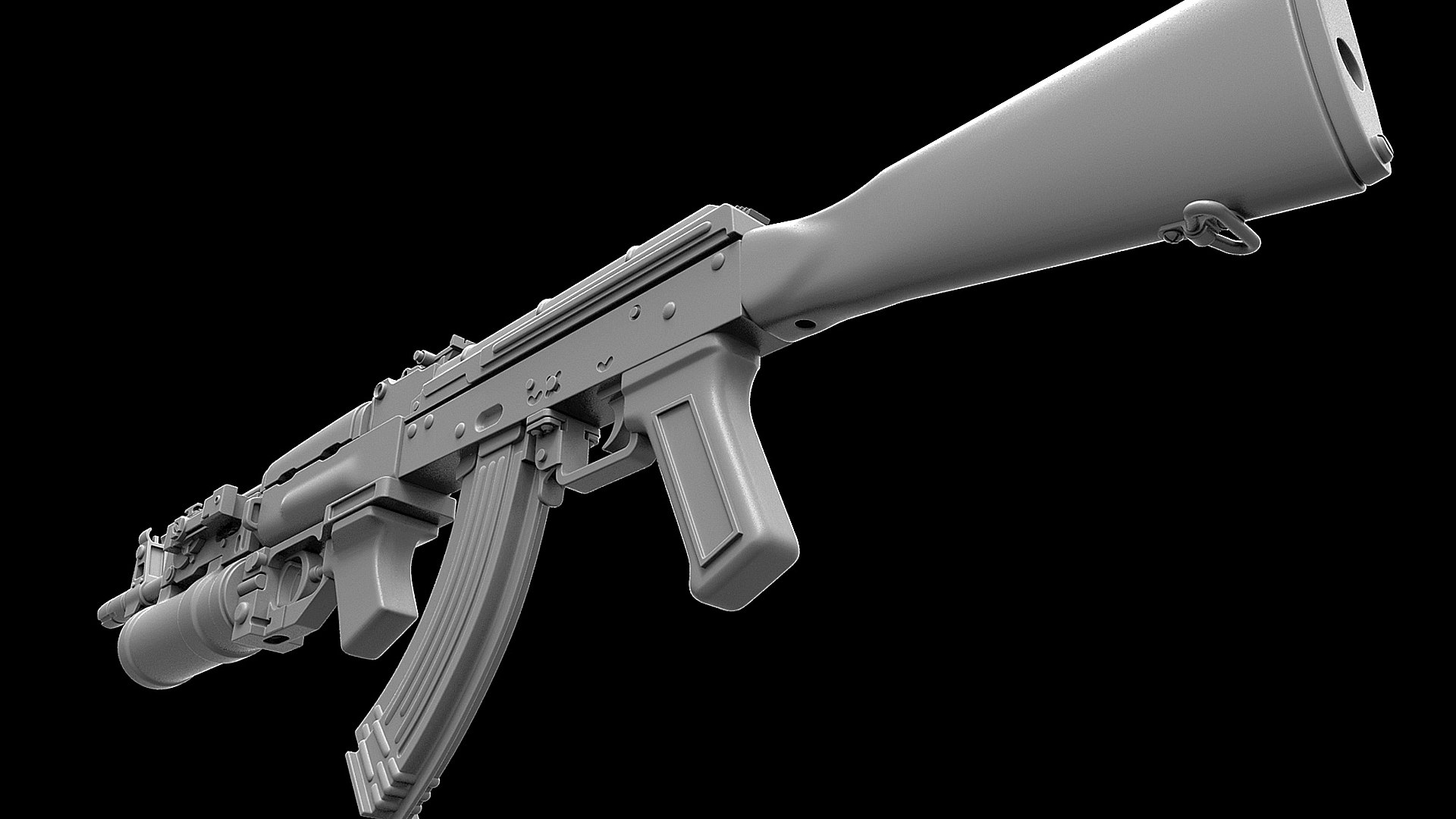3D Ak 74 Rifle GP 25 Model - TurboSquid 1963056