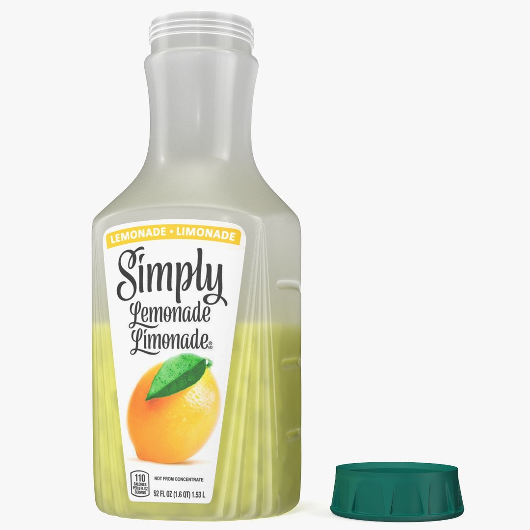 3D Lemon Beverage Simply Lemonade Open - TurboSquid 2047737