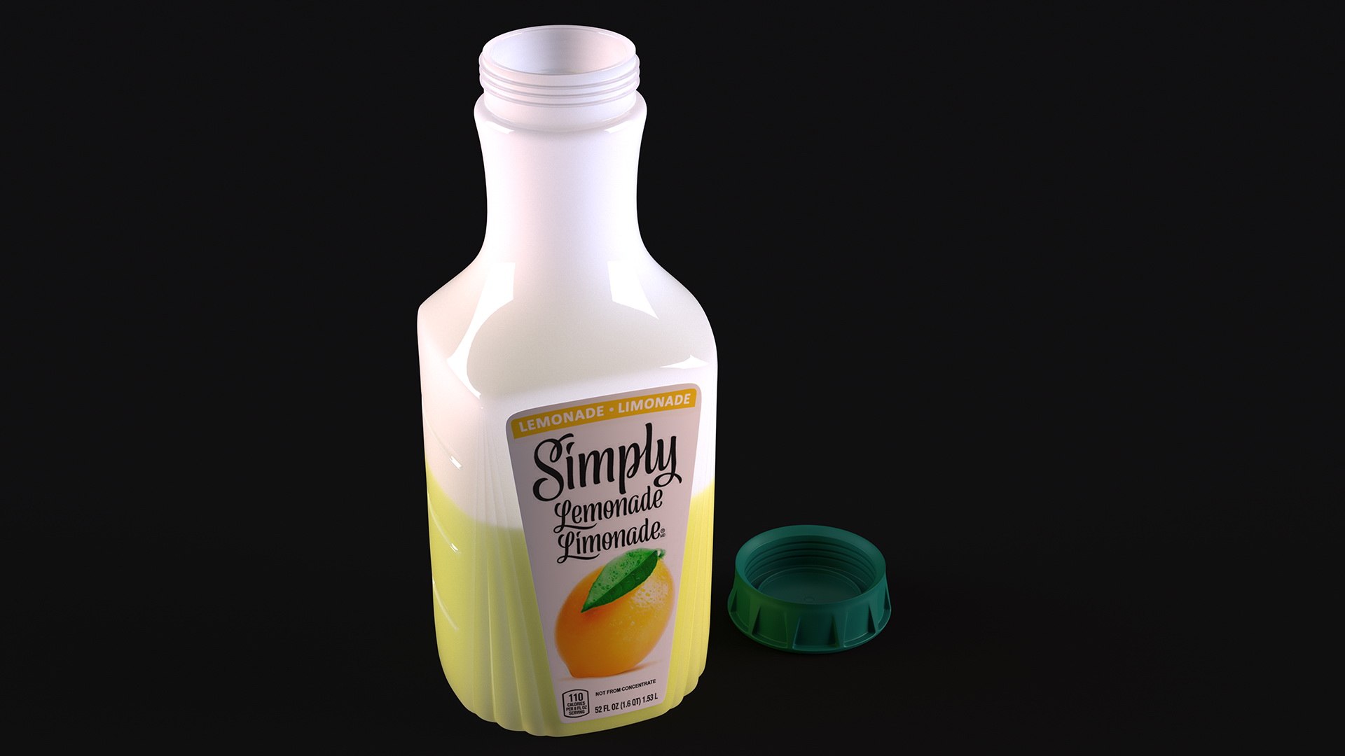 3D Lemon Beverage Simply Lemonade Open - TurboSquid 2047737
