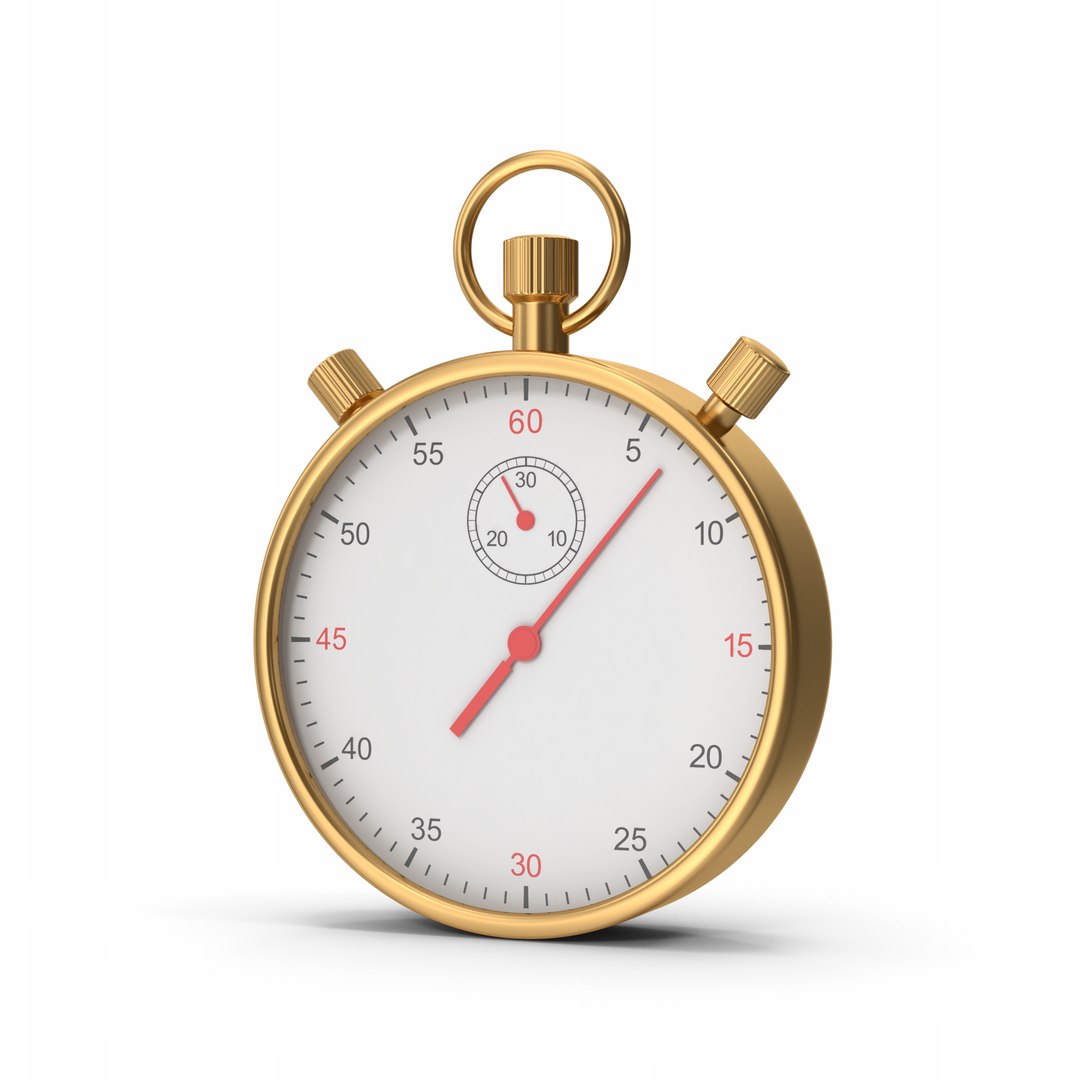 Gold Stopwatch Model - TurboSquid 2367638