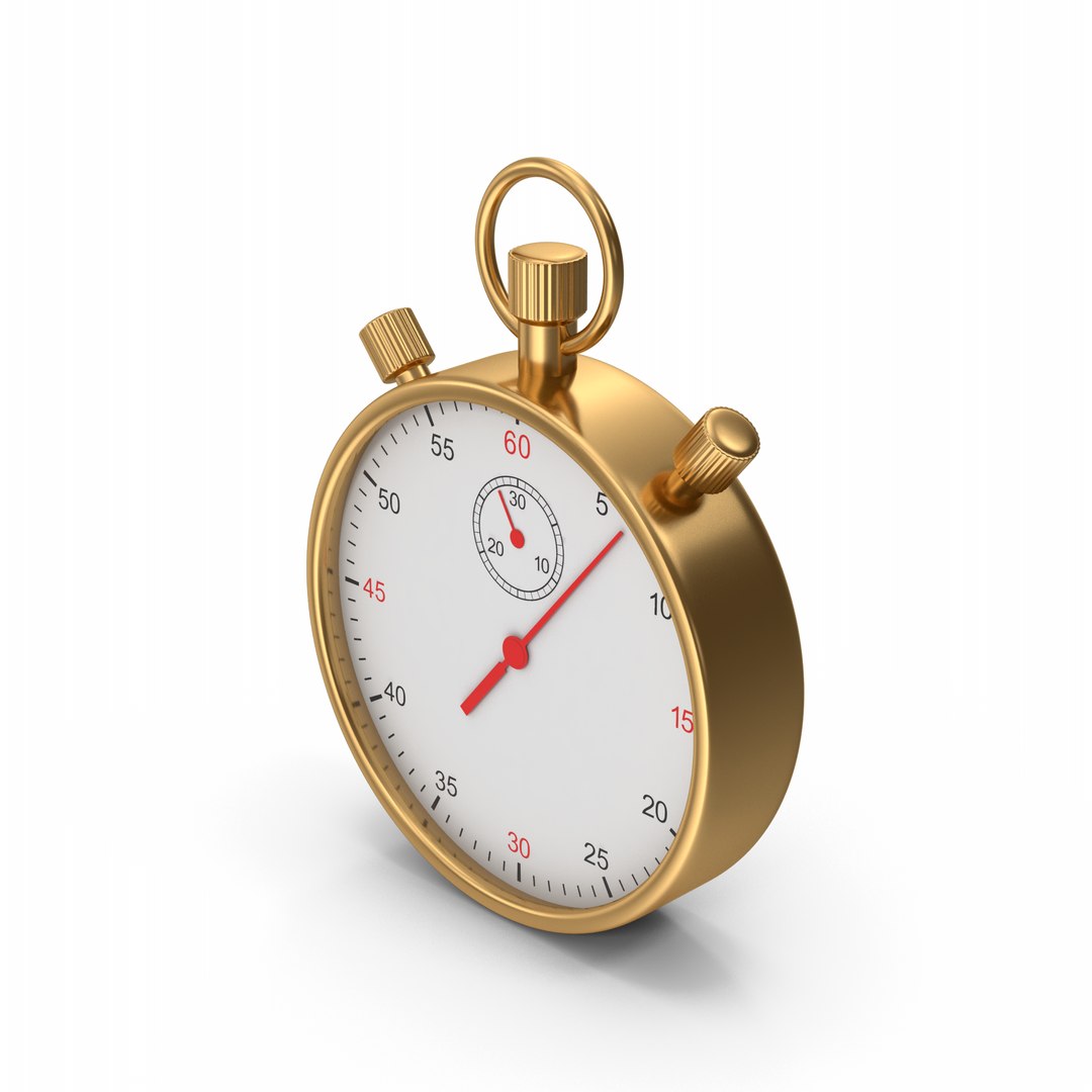 Gold Stopwatch Model - TurboSquid 2367638