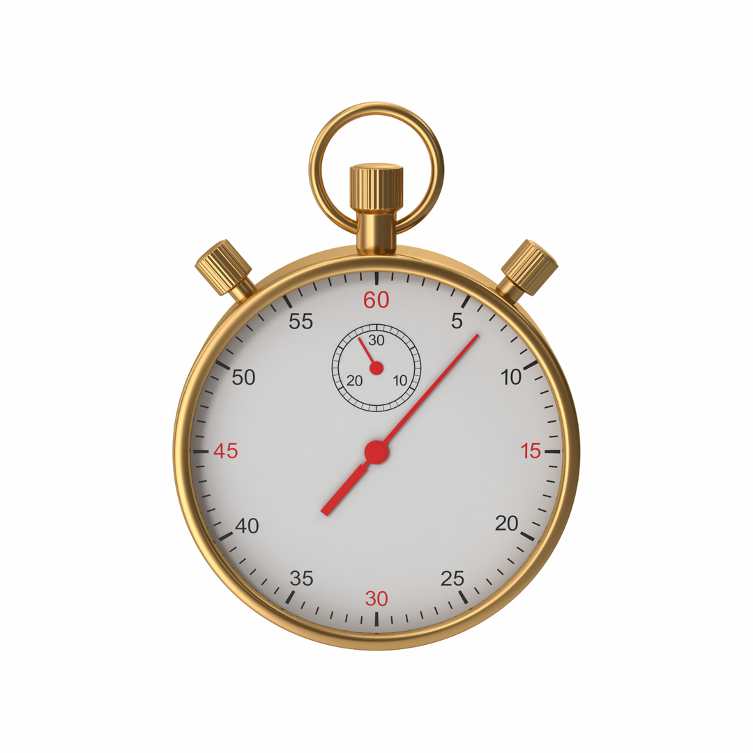 Gold Stopwatch Model - TurboSquid 2367638