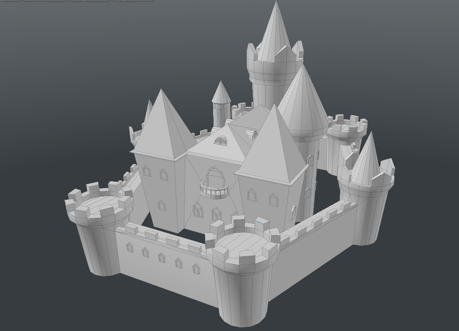 3D Fantasy Cartoon Green Castle Model - TurboSquid 1294143