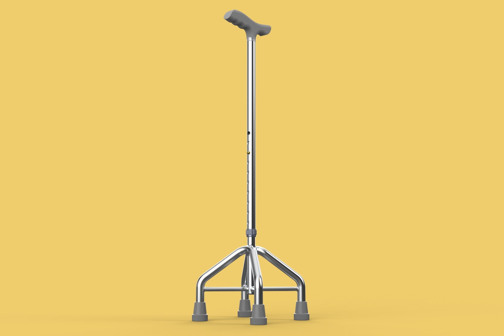 WALKING CANE QUADRIPOD AID ELDERLY STICK POLE QUAD FEET 4 LEG 3D Model ...