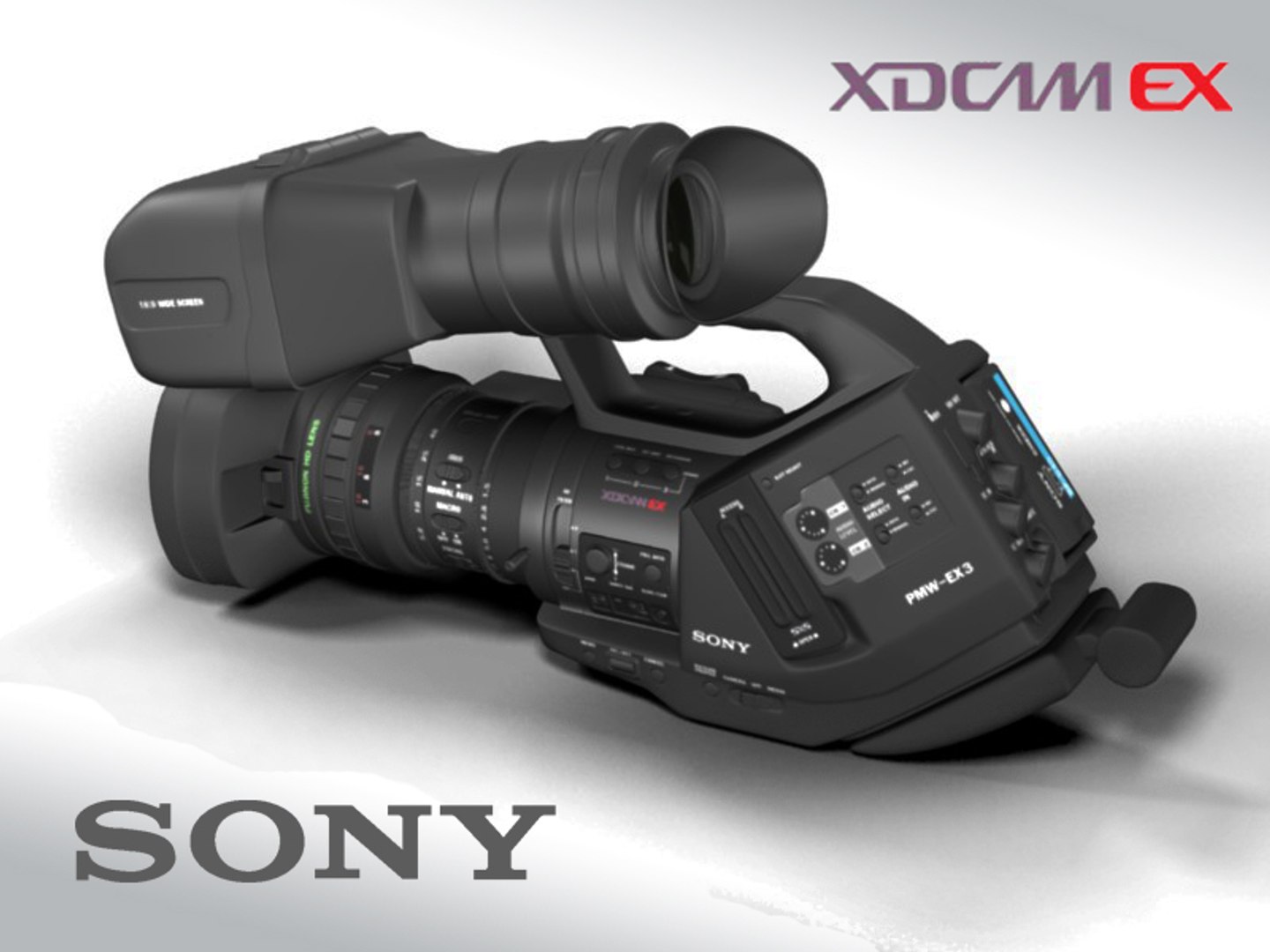 3d Model Sony Ex3 Camera