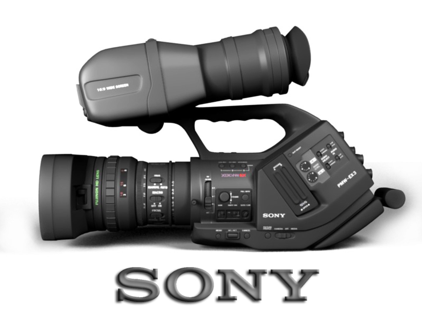 3d Model Sony Ex3 Camera