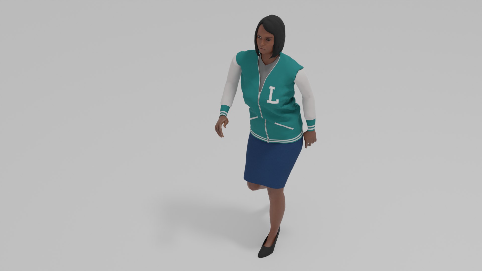 Afro-American Woman Walk Animation 3D model - TurboSquid 2069564