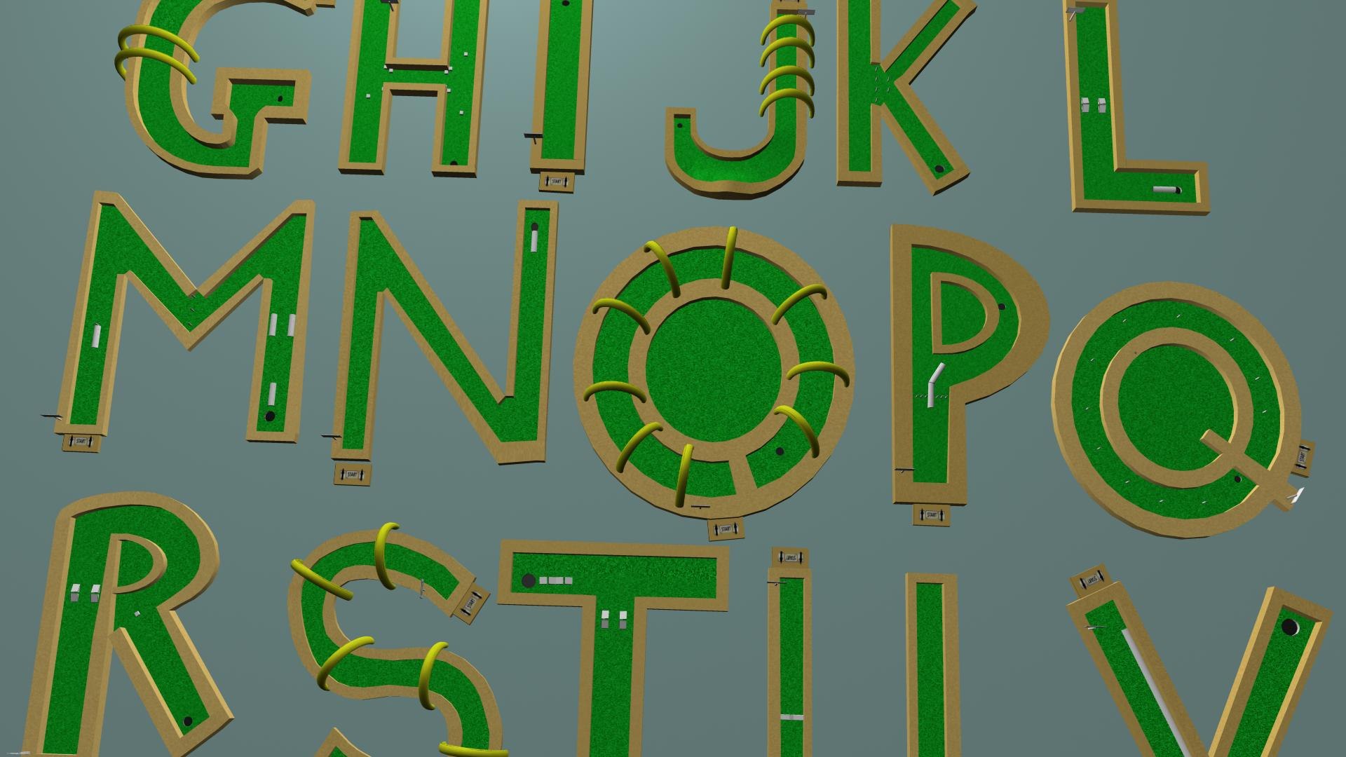 Mini Golf Alphabet Course 3d Ma