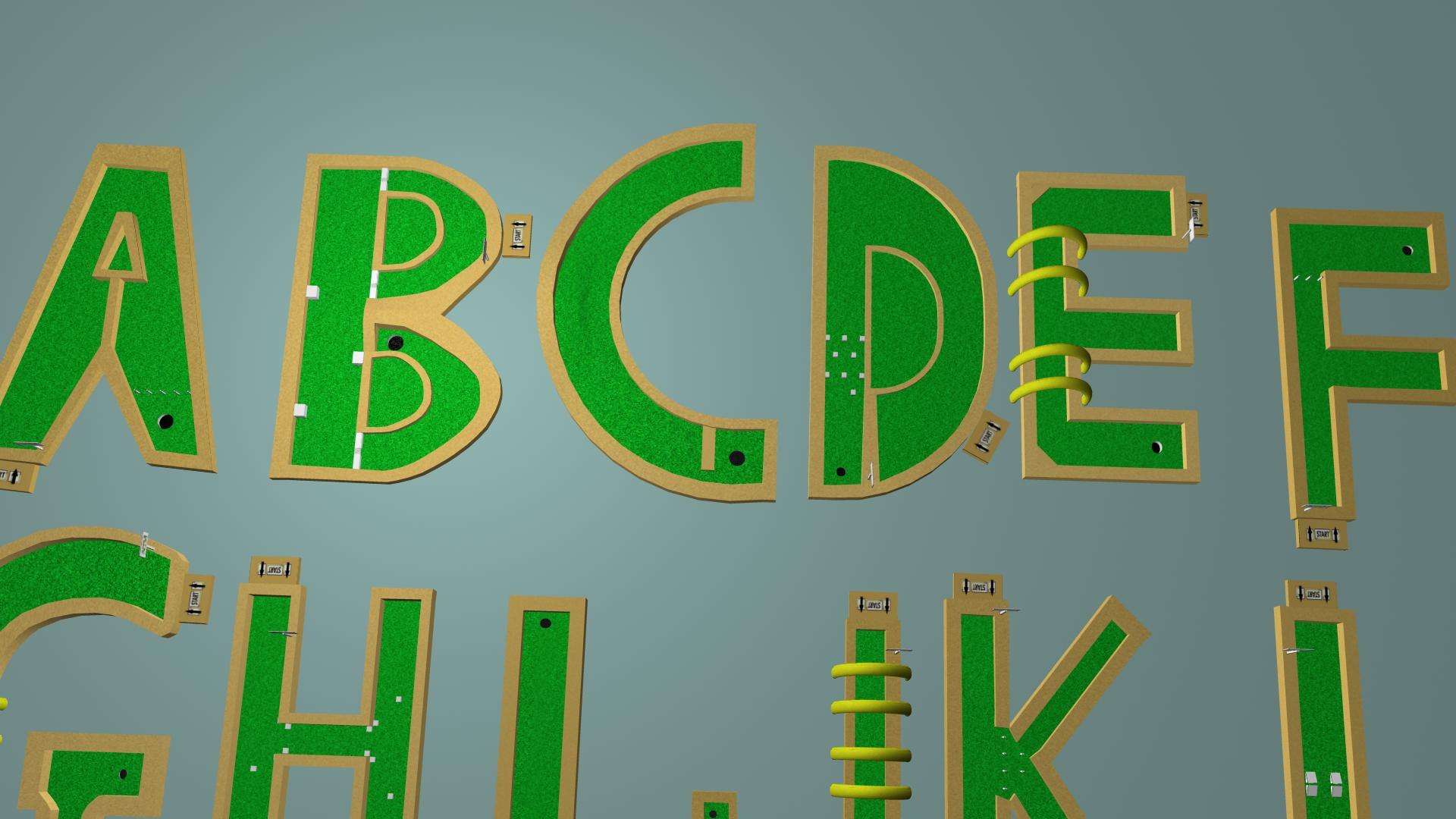 Mini Golf Alphabet Course 3d Ma