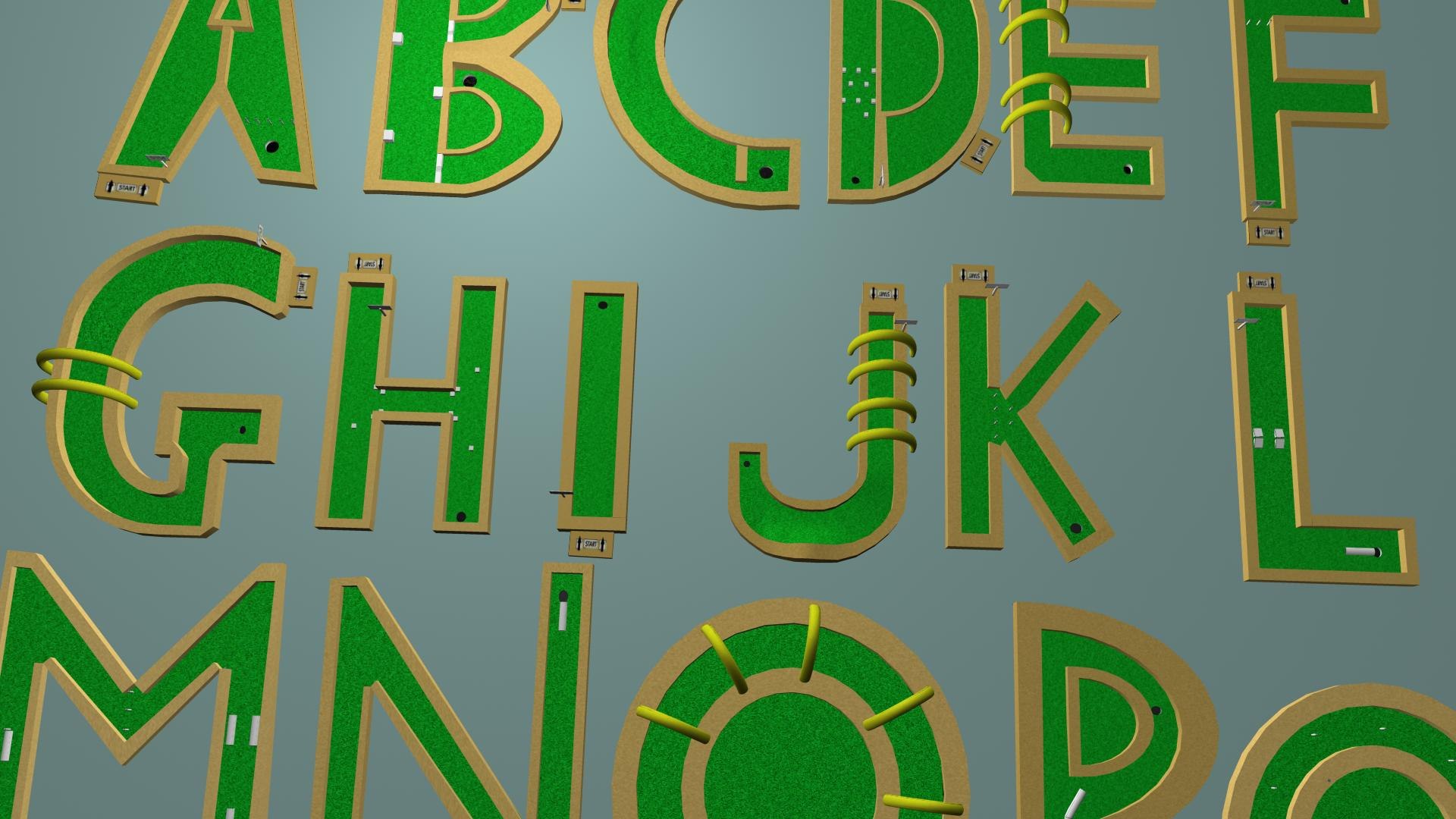 Mini Golf Alphabet Course 3d Ma