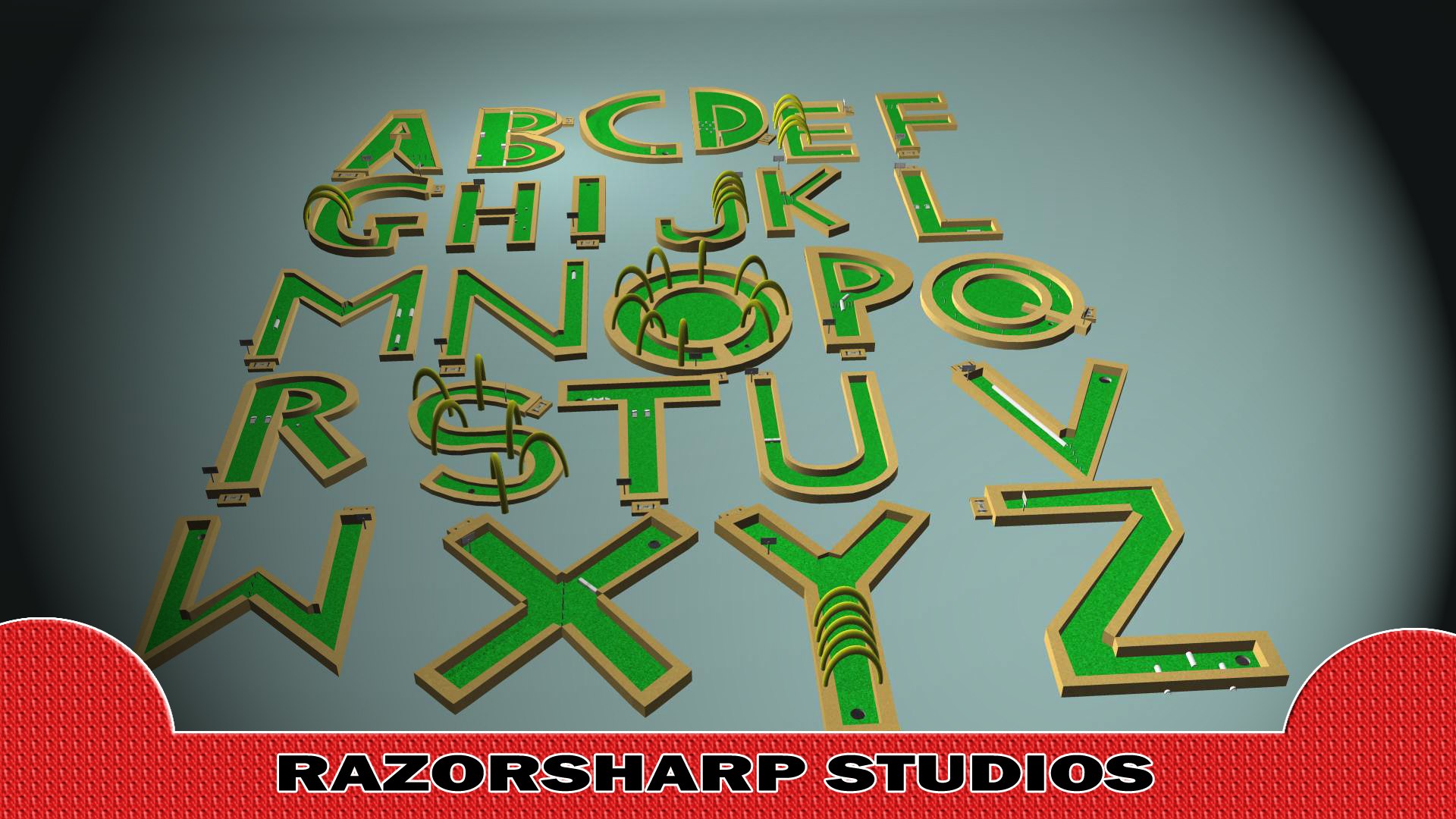 Mini Golf Alphabet Course 3d Ma