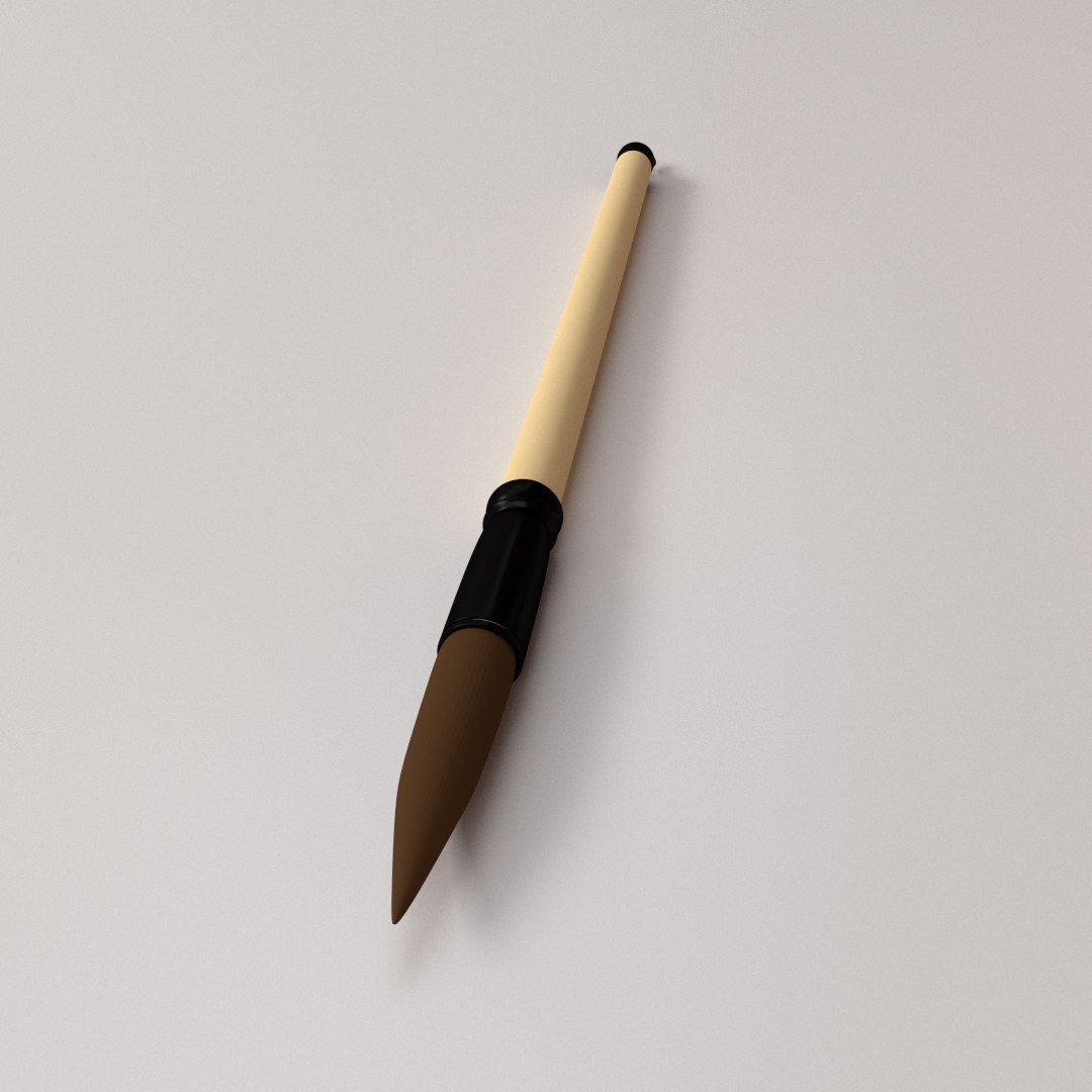 3d Model Calligraphy Brush