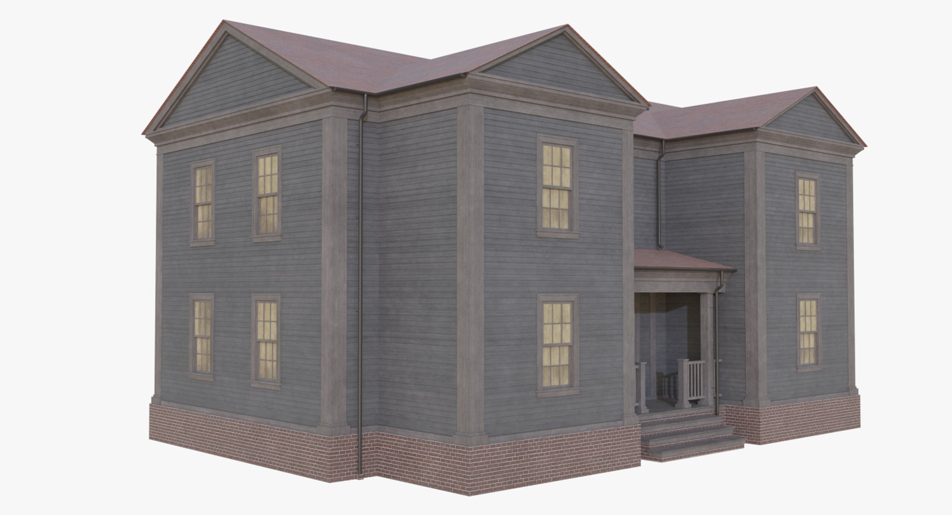 Colonial House 8 3D Model - TurboSquid 1191840