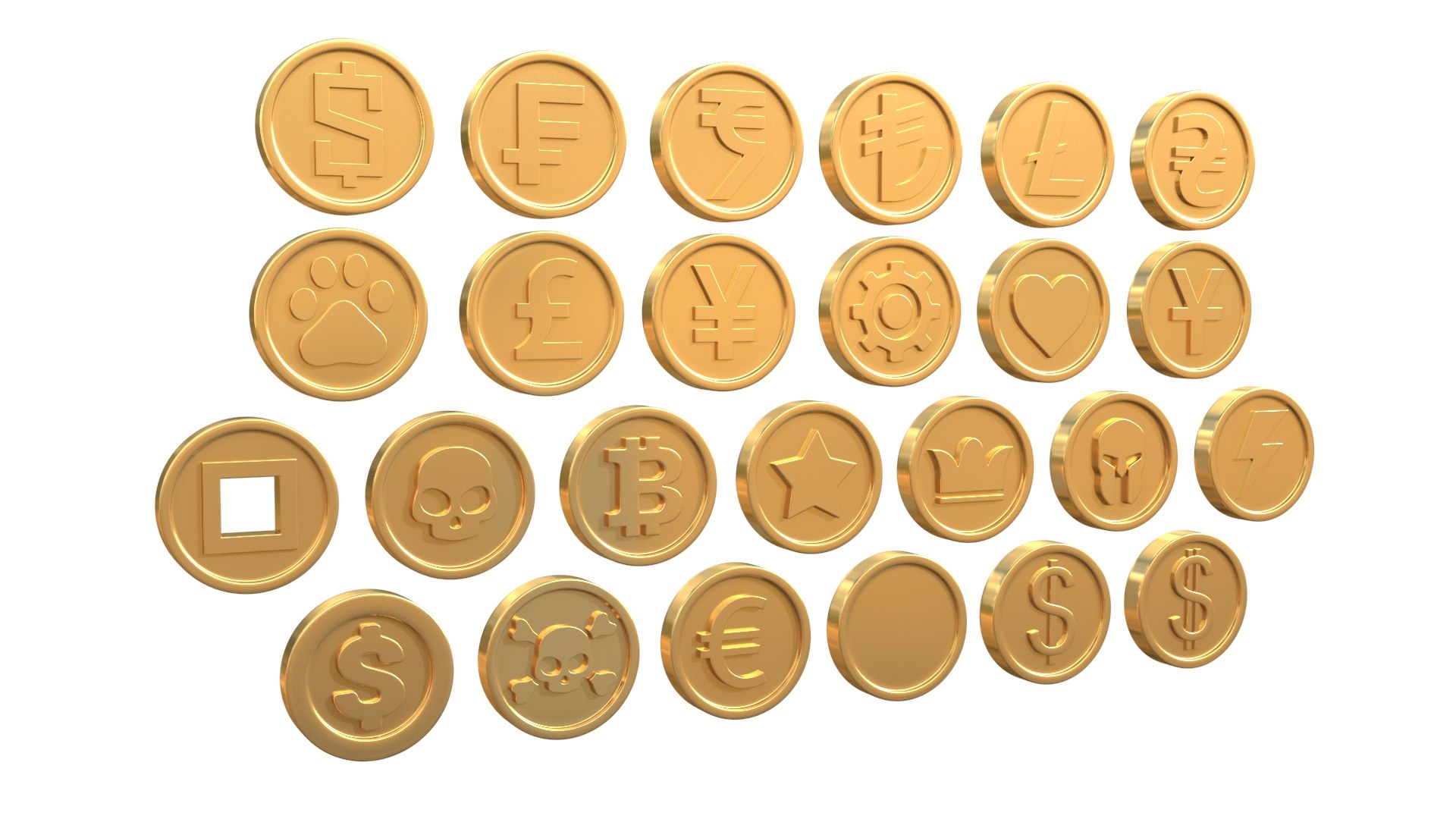 3D Coins - TurboSquid 2370463