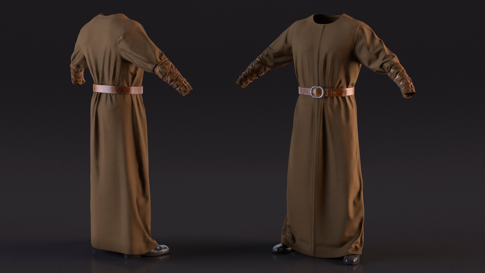 3D Medieval Tunic With Belt Model - TurboSquid 2406429