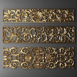 3d dxf classical decoration 3