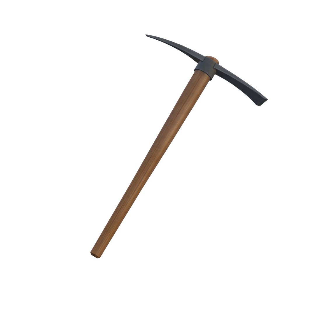 3D Low Poly Pickaxe 3D Model - TurboSquid 2298000