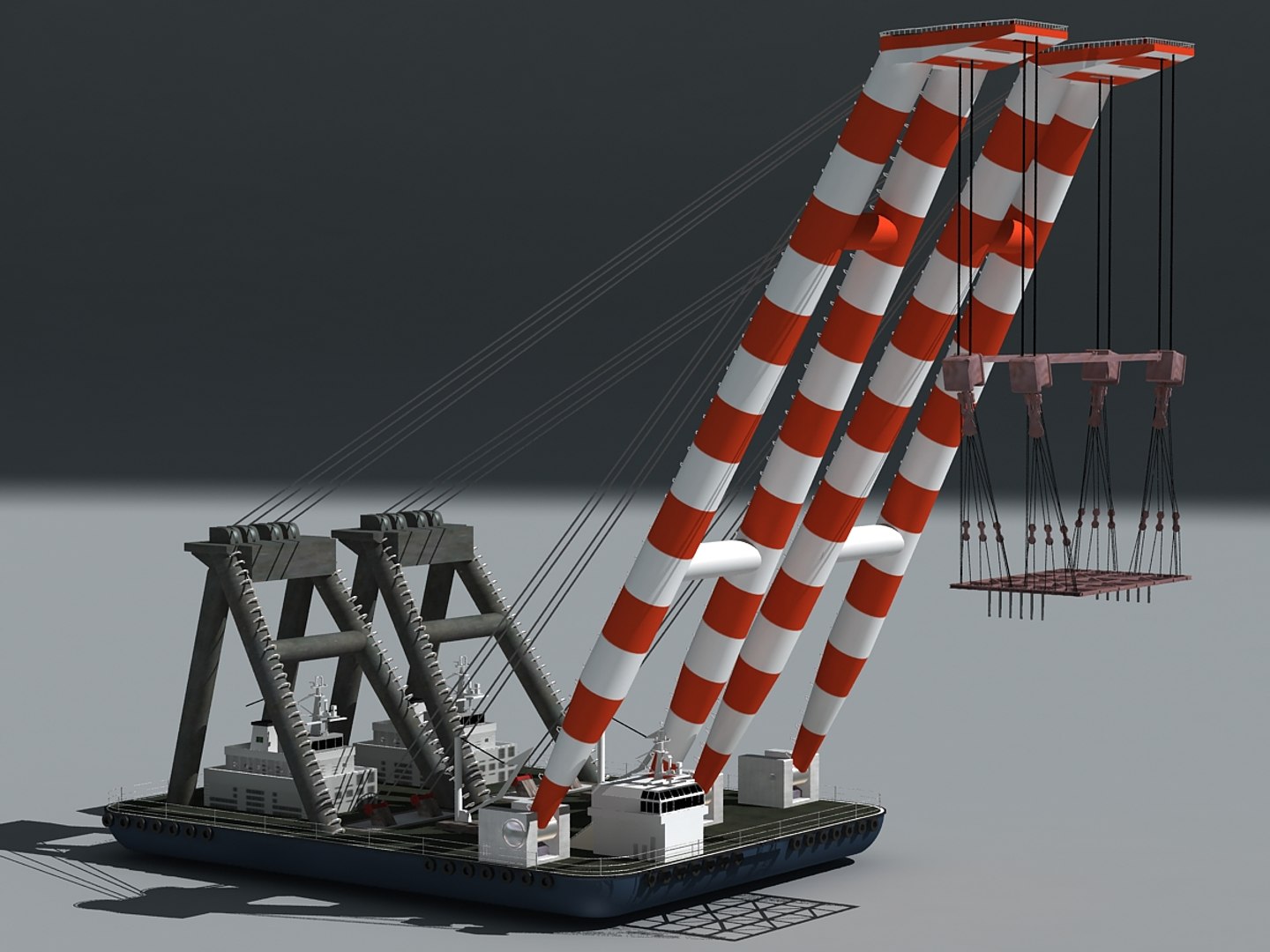 Floating Crane 3D Model - TurboSquid 1479465