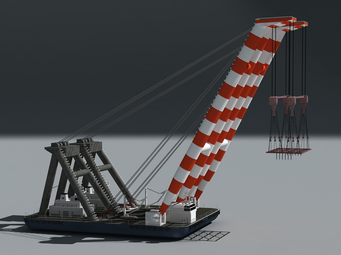 Floating Crane 3D Model - TurboSquid 1479465