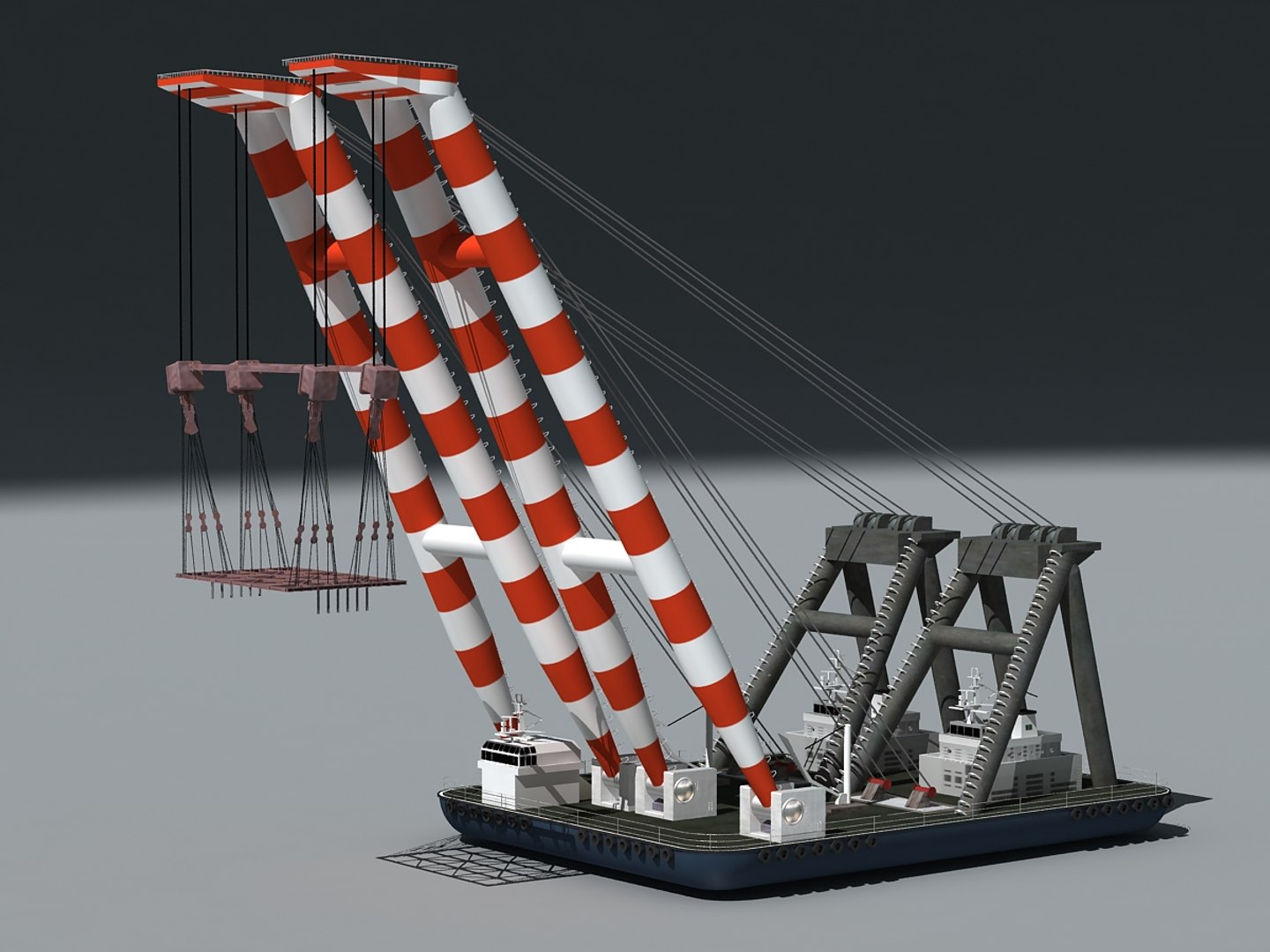 Floating Crane 3D Model - TurboSquid 1479465
