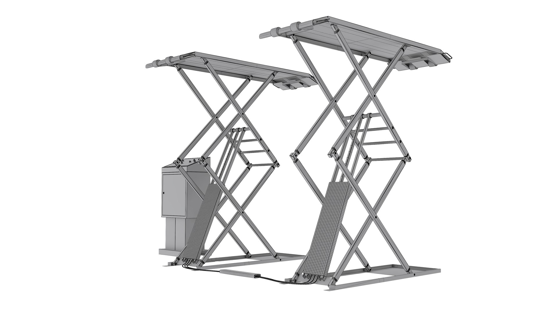 3D Automotive High Rise Scissor Lift - TurboSquid 2225804