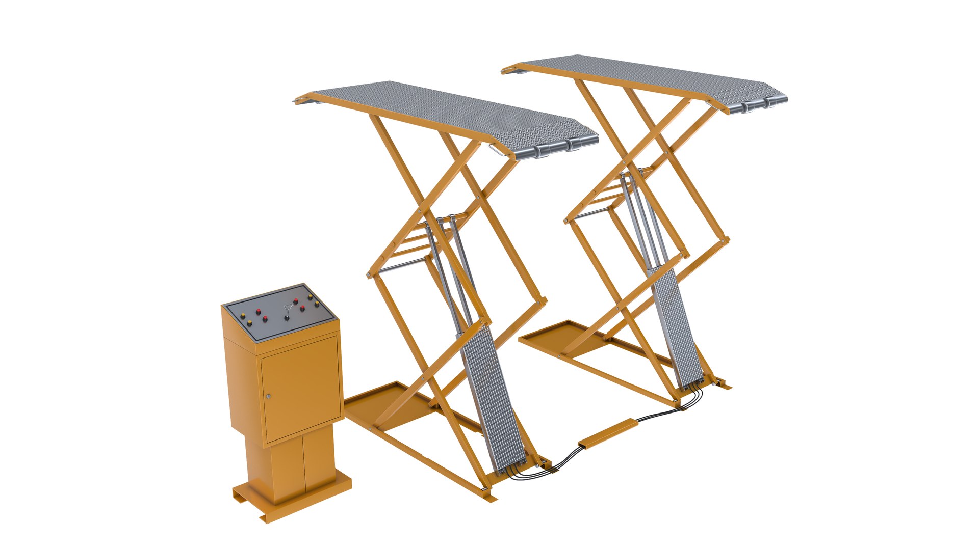 3D Automotive High Rise Scissor Lift - TurboSquid 2225804