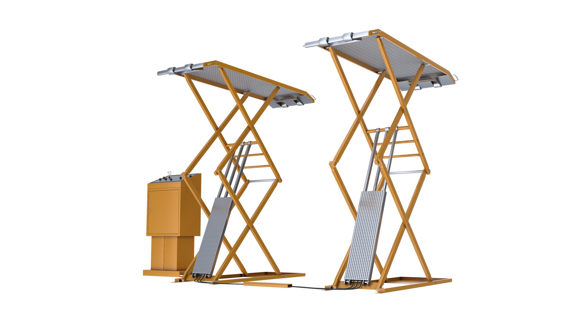 3D Automotive High Rise Scissor Lift - TurboSquid 2225804