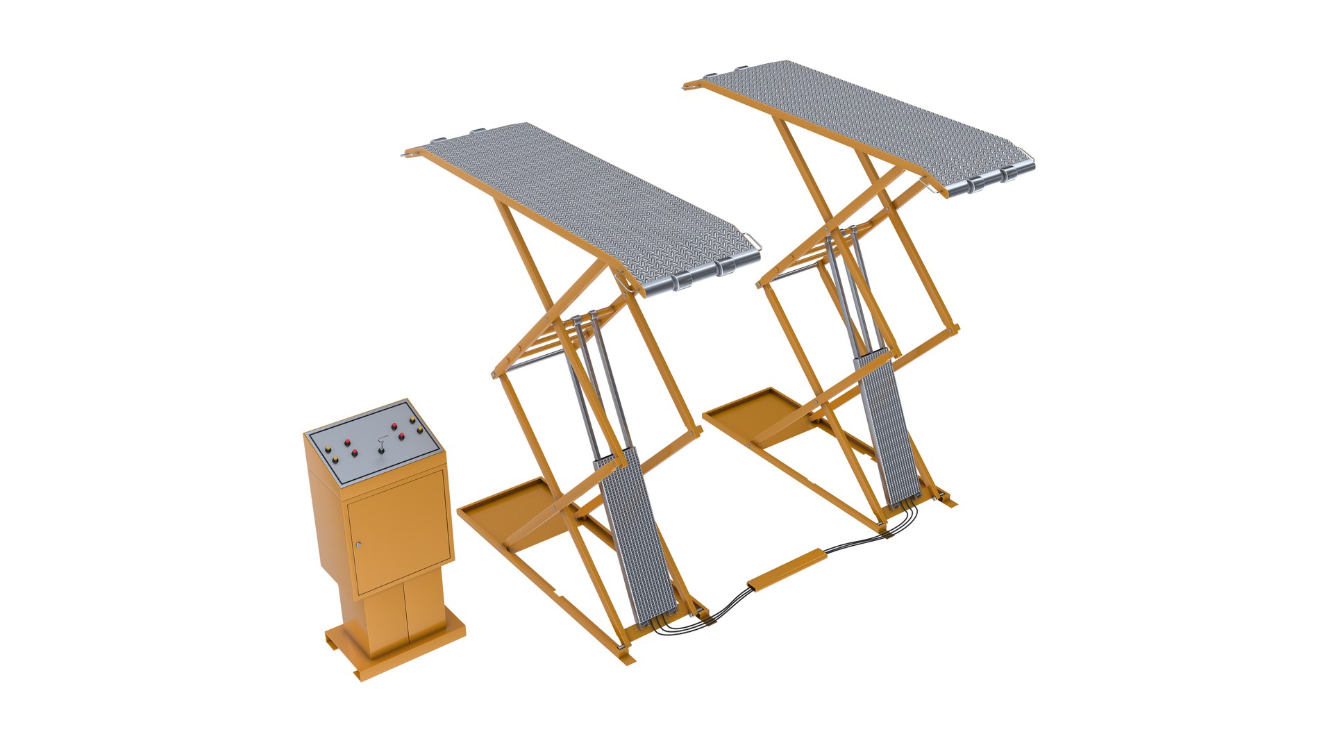 3D Automotive High Rise Scissor Lift - TurboSquid 2225804