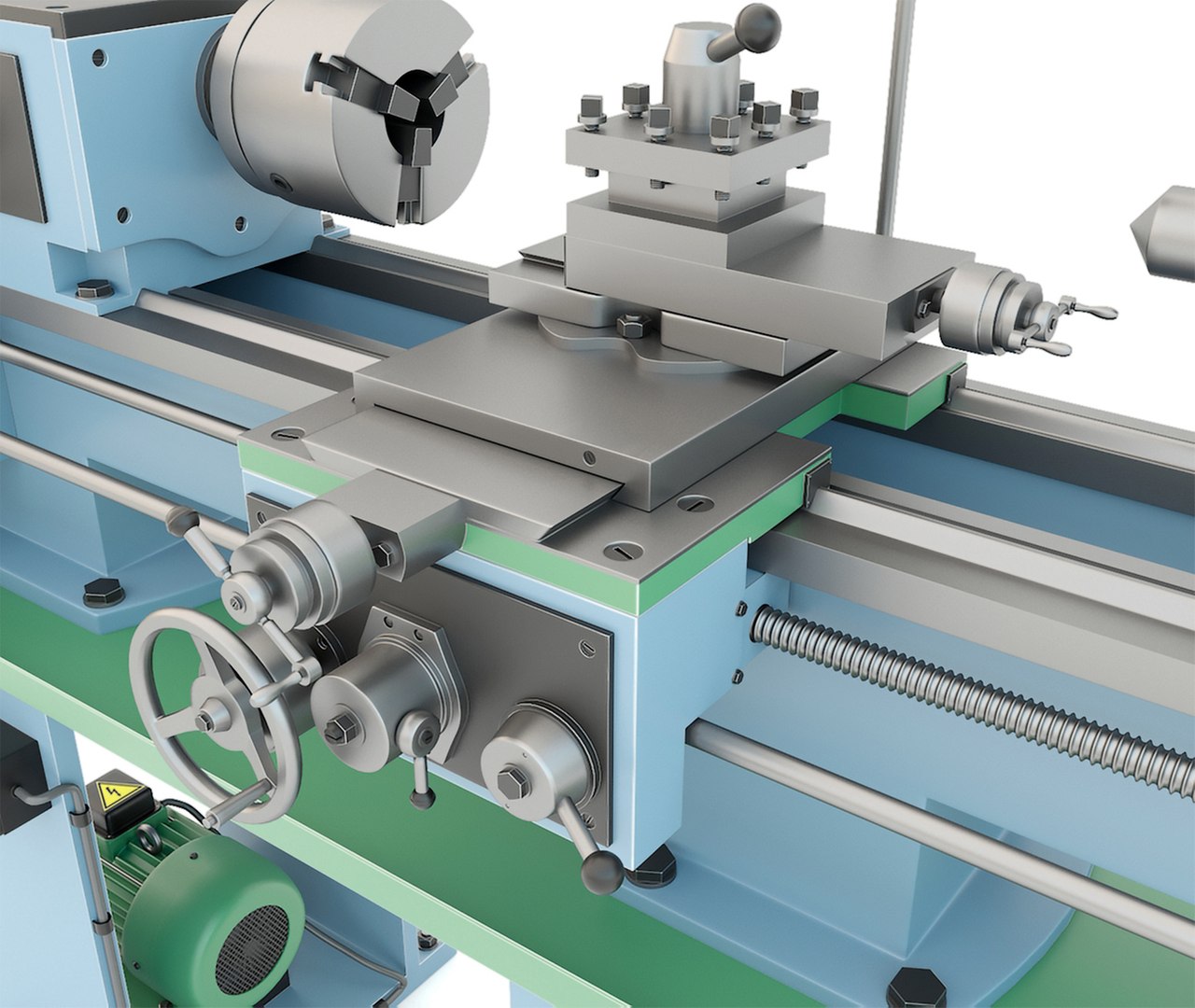 TV4 Lathe Machine - Industrial Machine Tool Green Model - TurboSquid ...