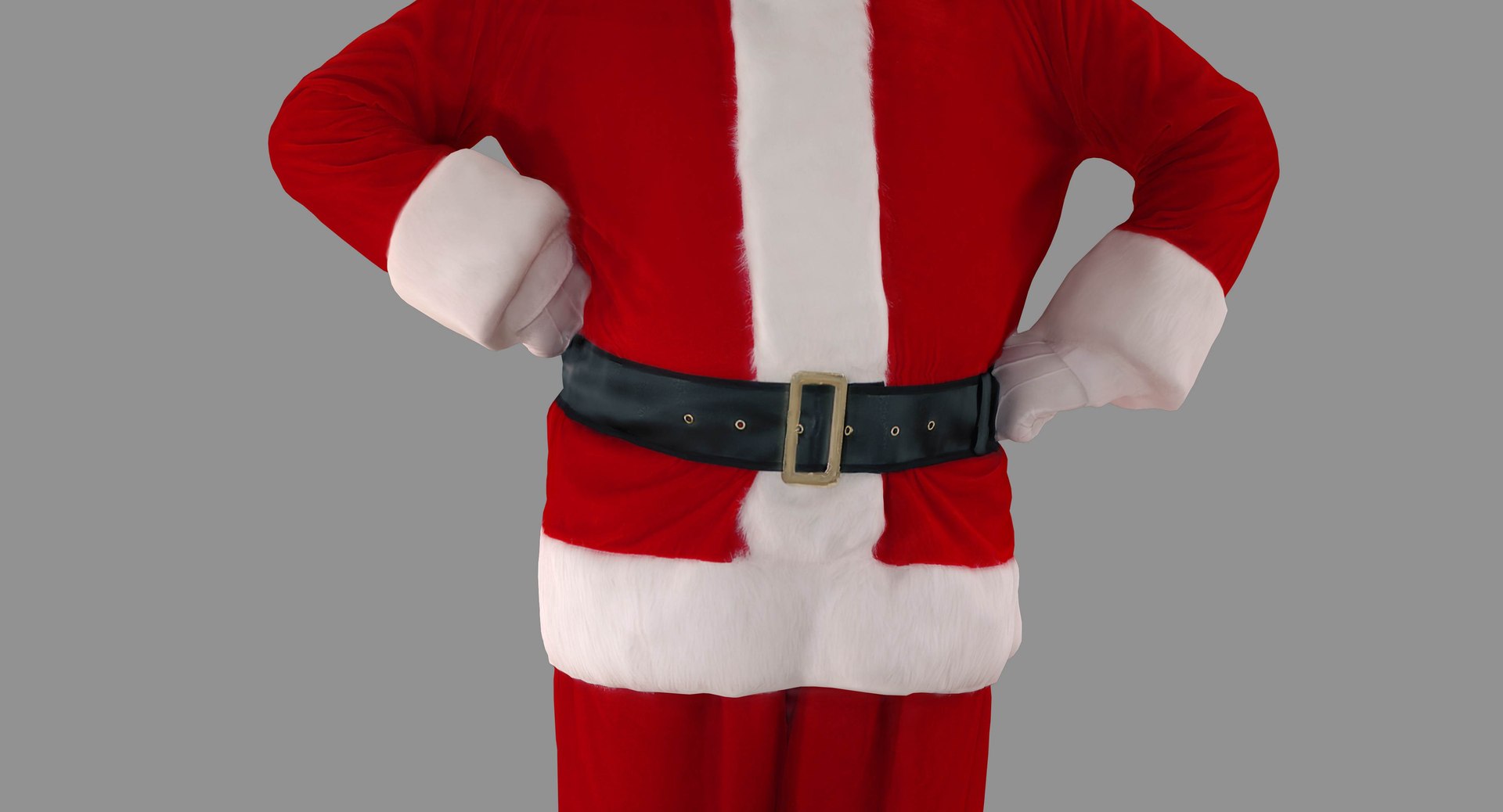 3d Santa Standing People Human