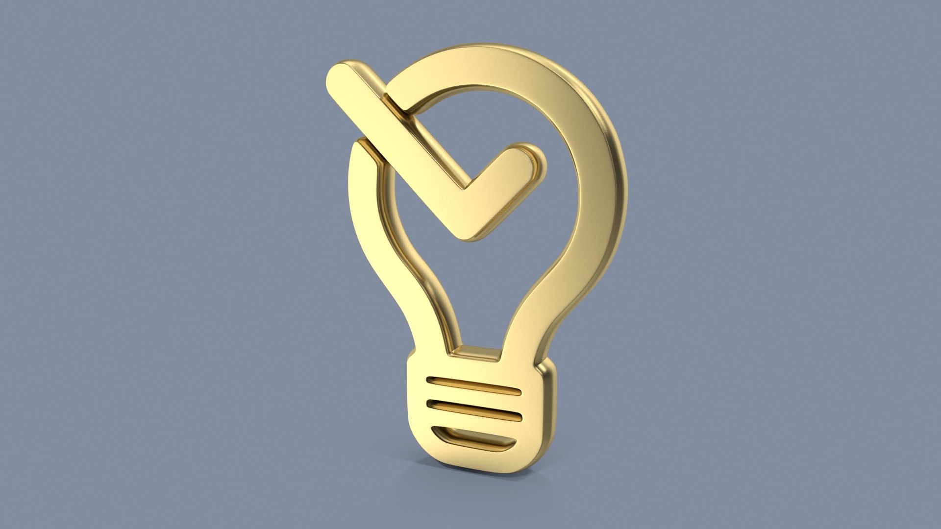 3D Model Approved Idea Symbol Gold - TurboSquid 2058742