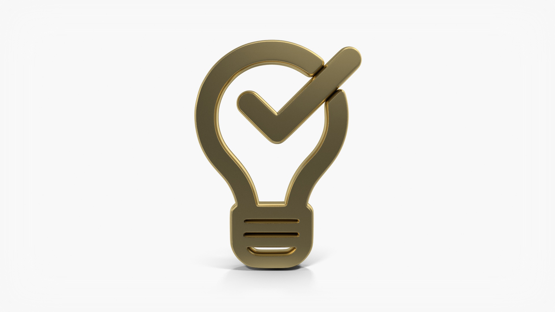 3D Model Approved Idea Symbol Gold - TurboSquid 2058742