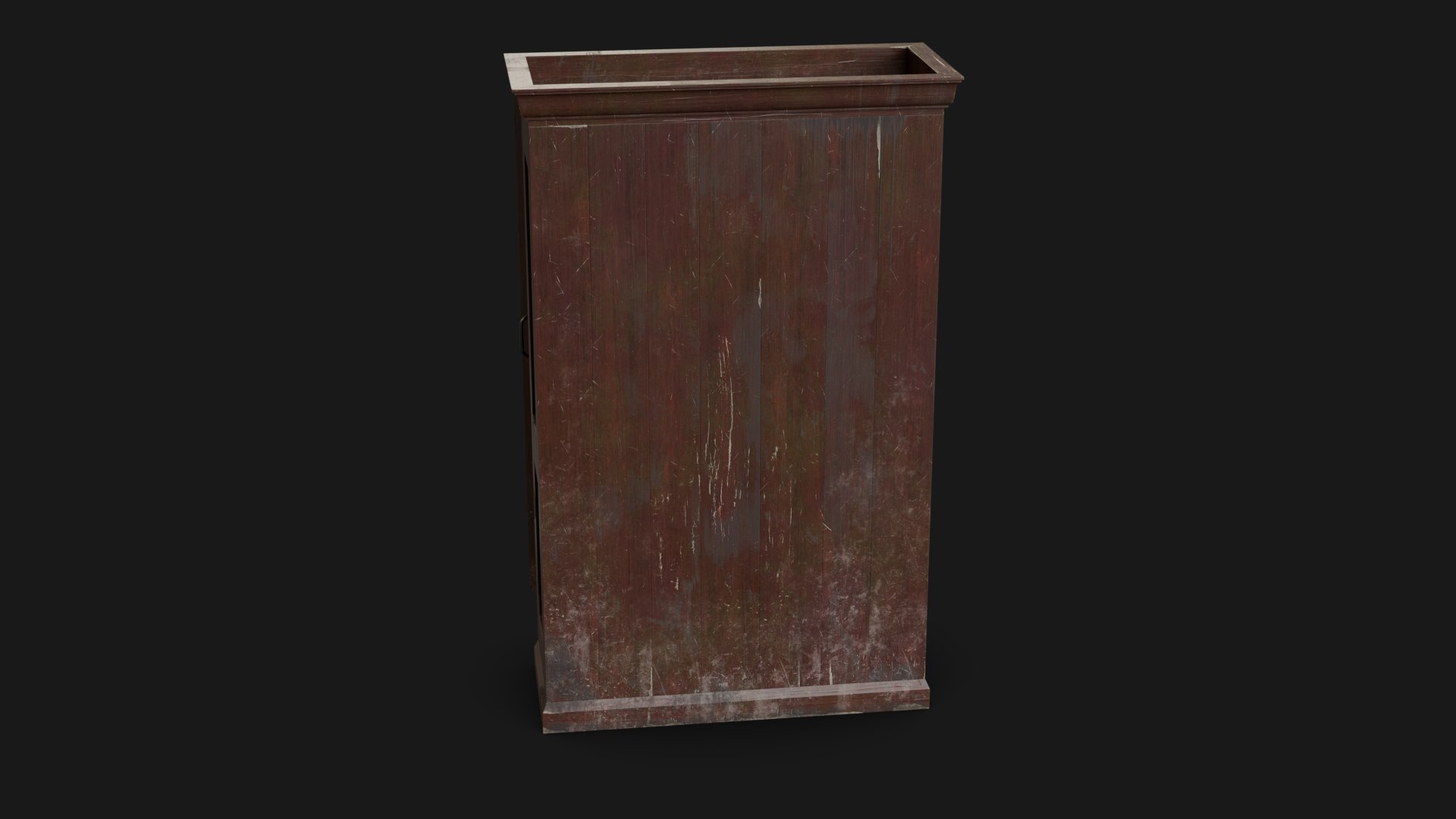 3D Wooden Cabinet Red V1-18 - Wooden Wardrobe 2 Model - TurboSquid 2335799