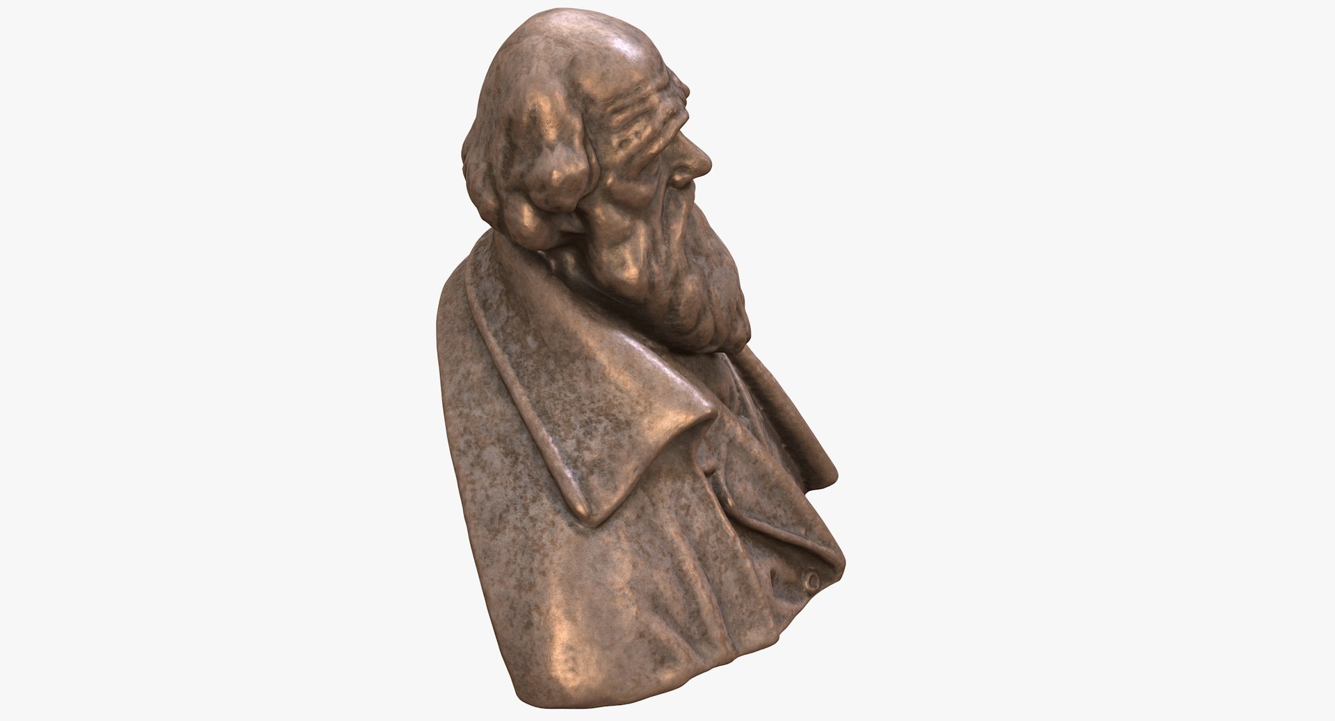 Charles Darwin Bronze Bust 3D - TurboSquid 2014495