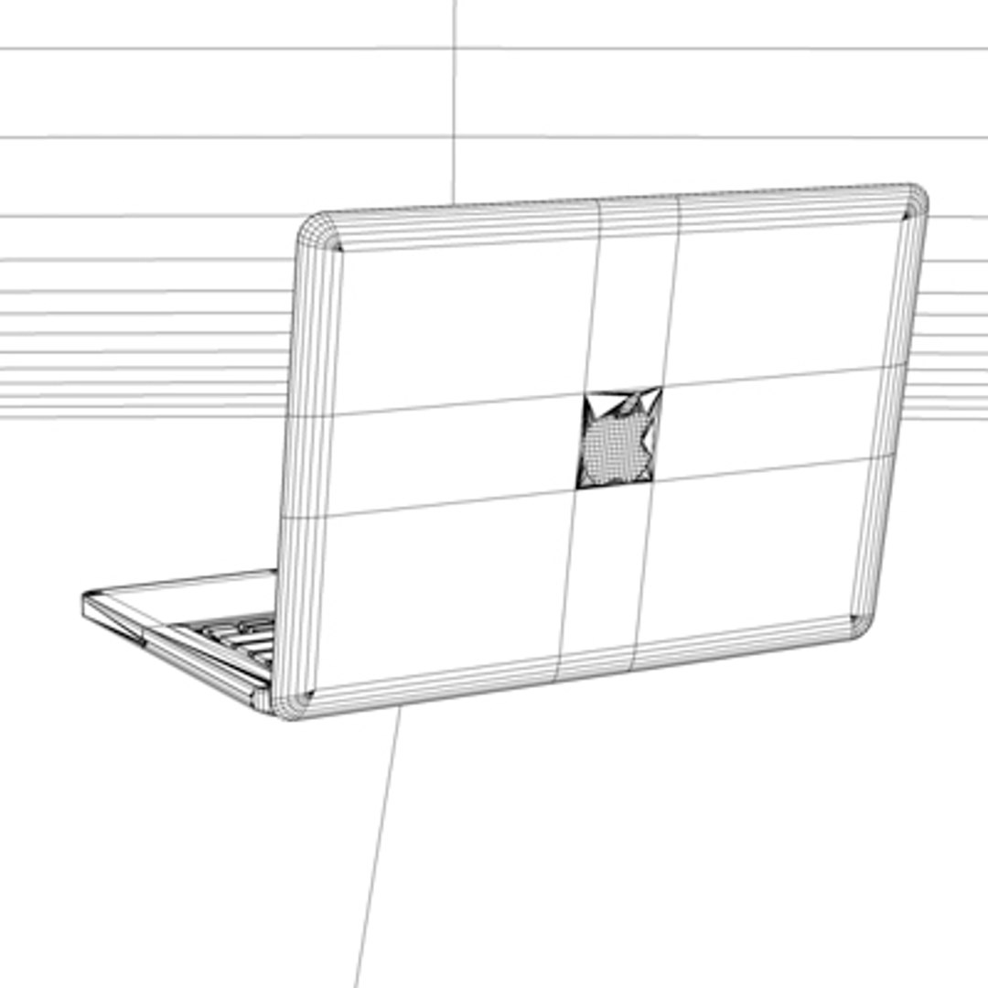 3d Apple Unibody Macbook Laptop Computer