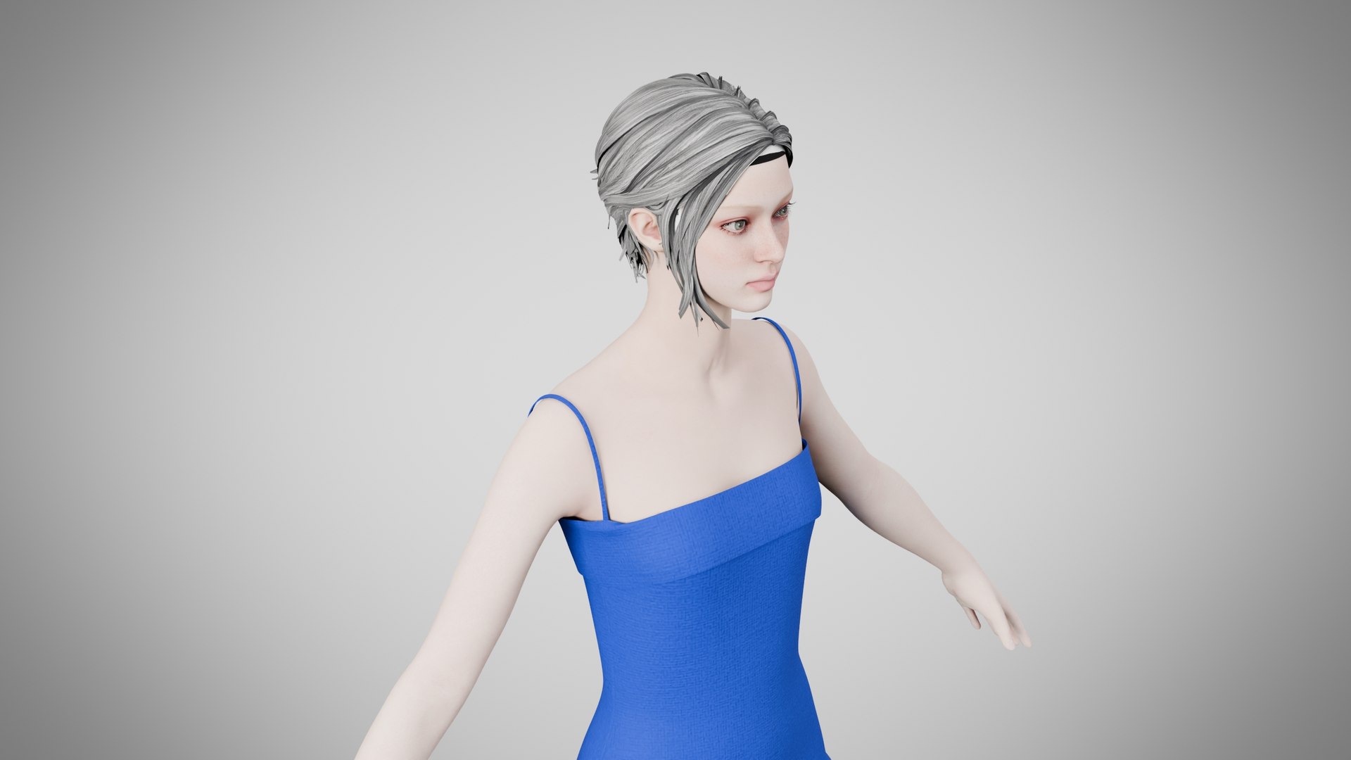 Dress 39 Egyptian Blue 3D - TurboSquid 2521111