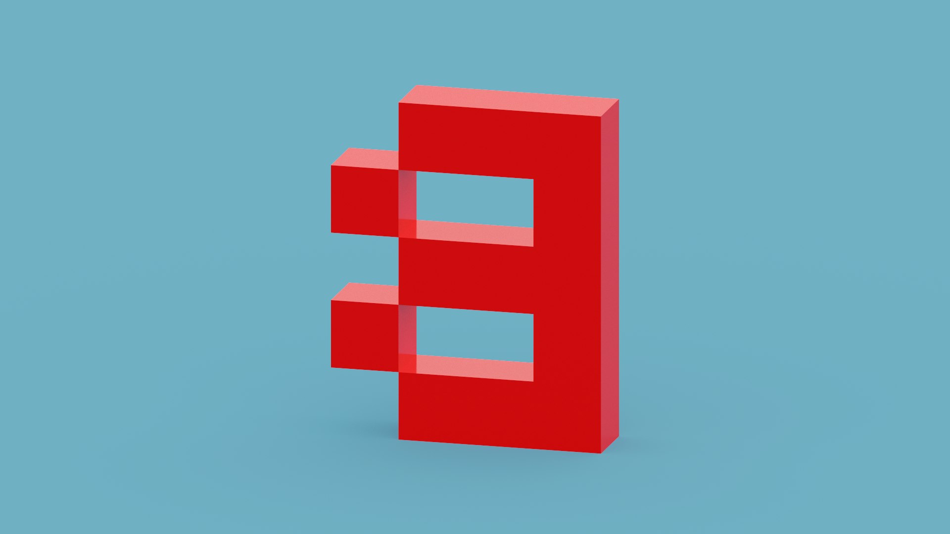 Pixel Letter B 3D - TurboSquid 1980937