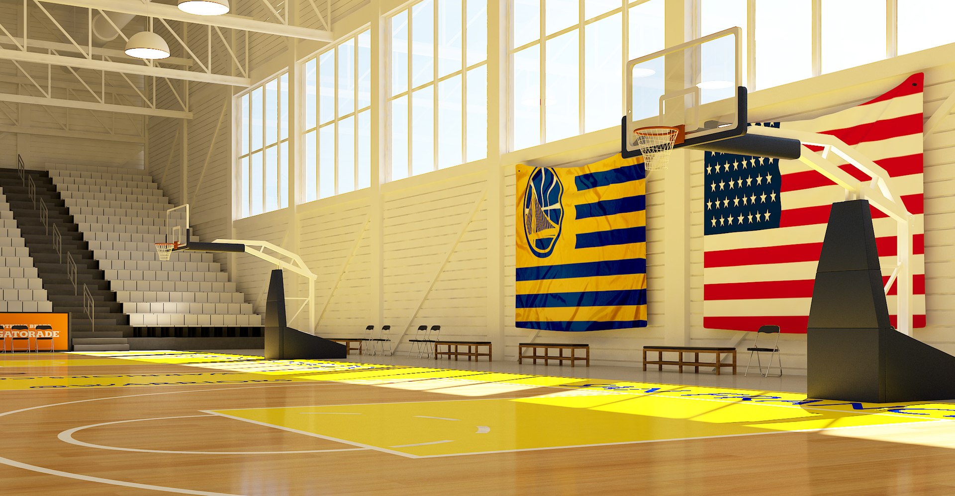 3D Basketball Training Court Model - TurboSquid 1717710