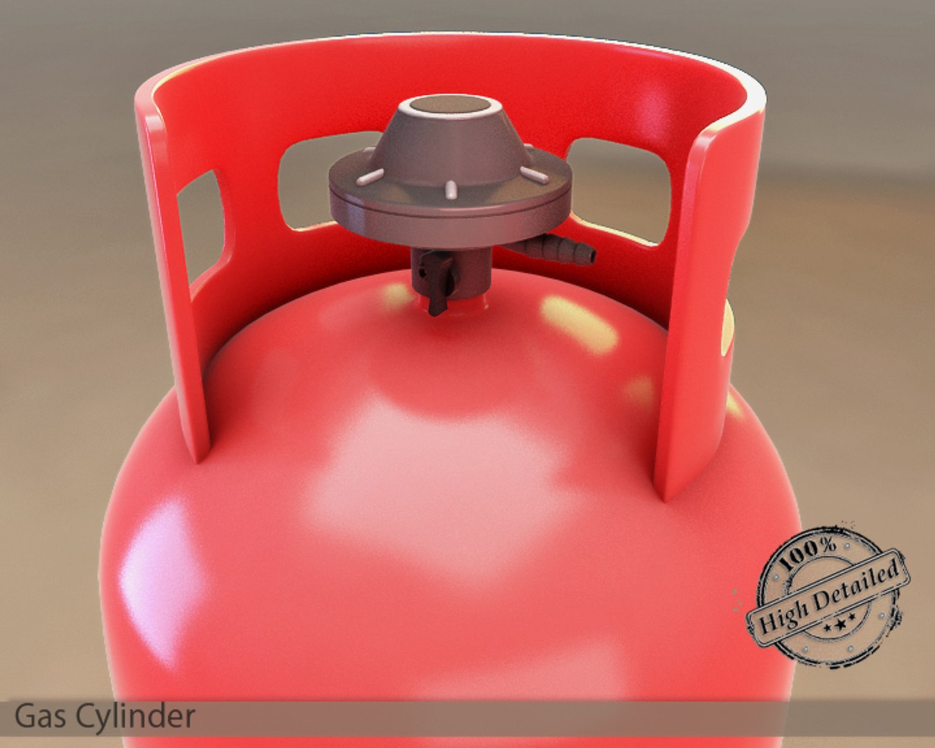 Gas Cylinder 3d Model