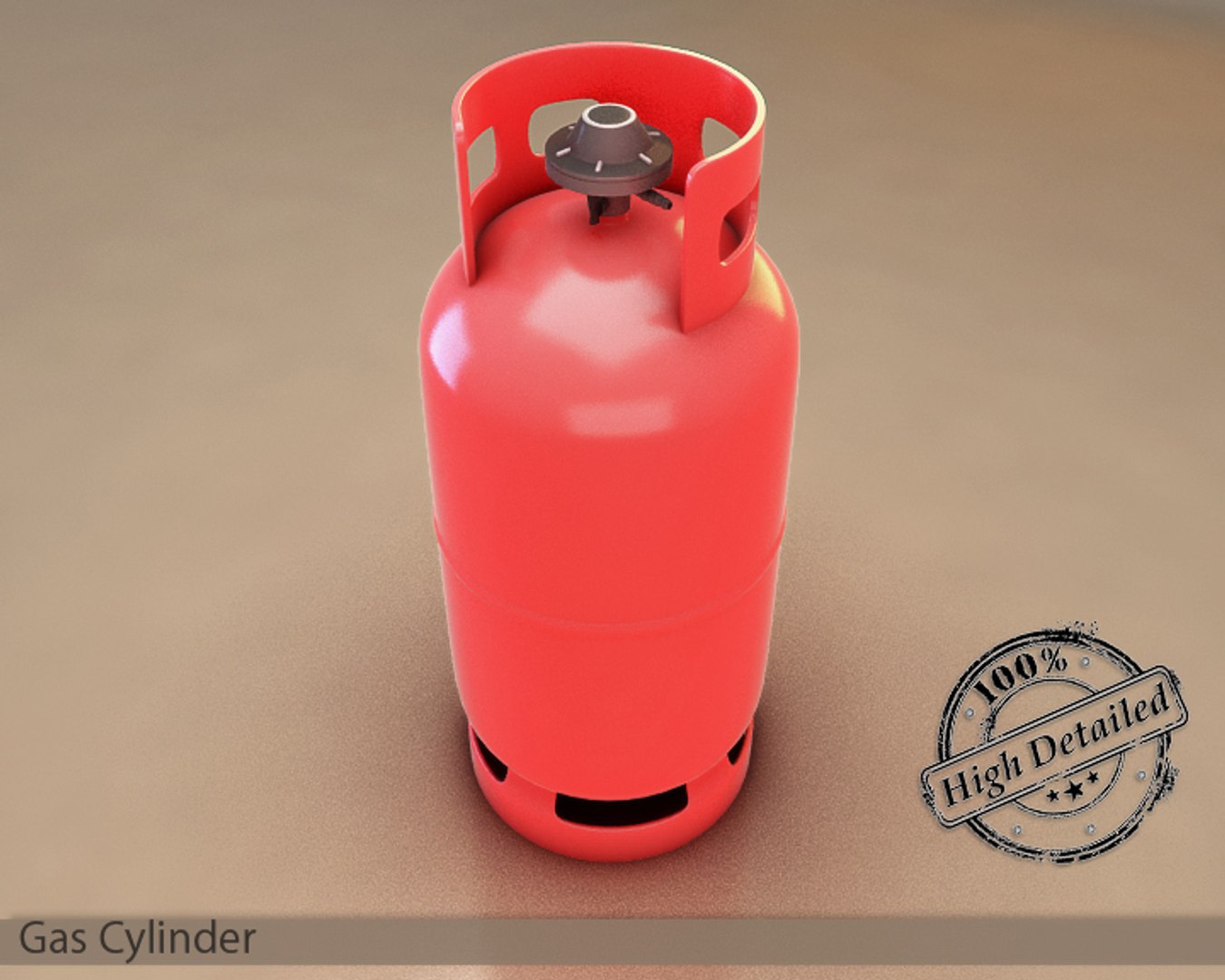 Gas Cylinder 3d Model