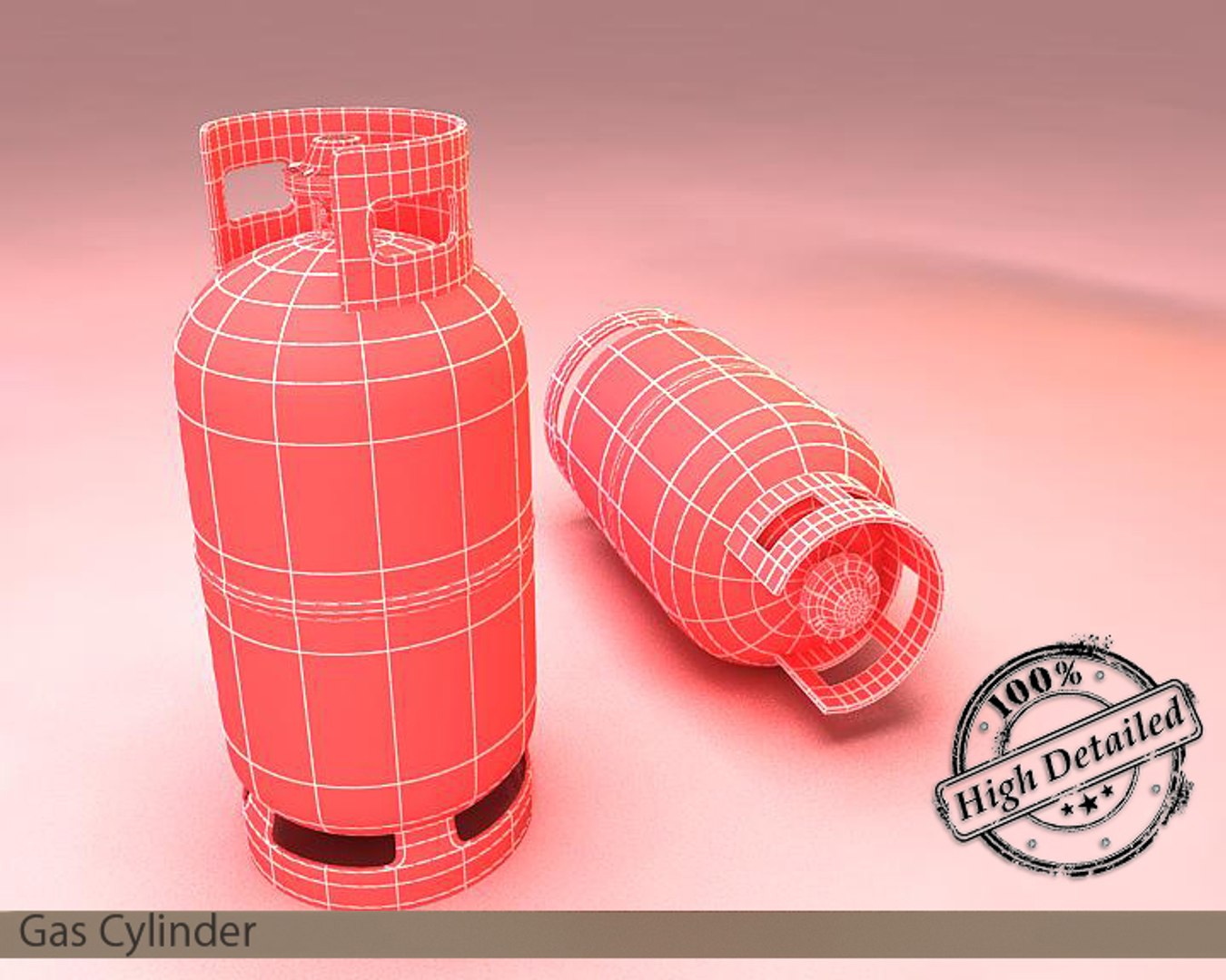 Gas Cylinder 3d Model