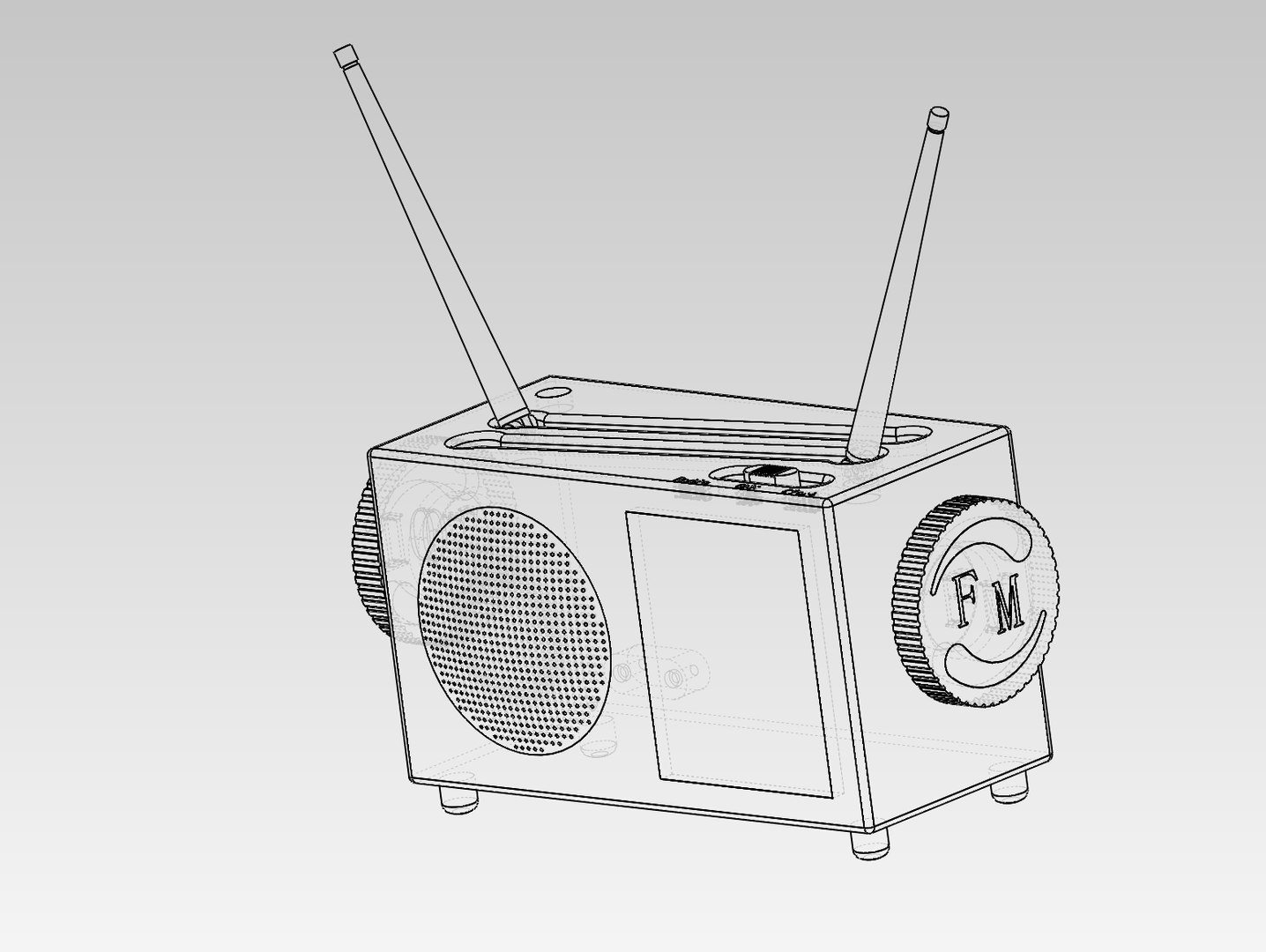 Radio Retro Antennas 3D Model - TurboSquid 1383550