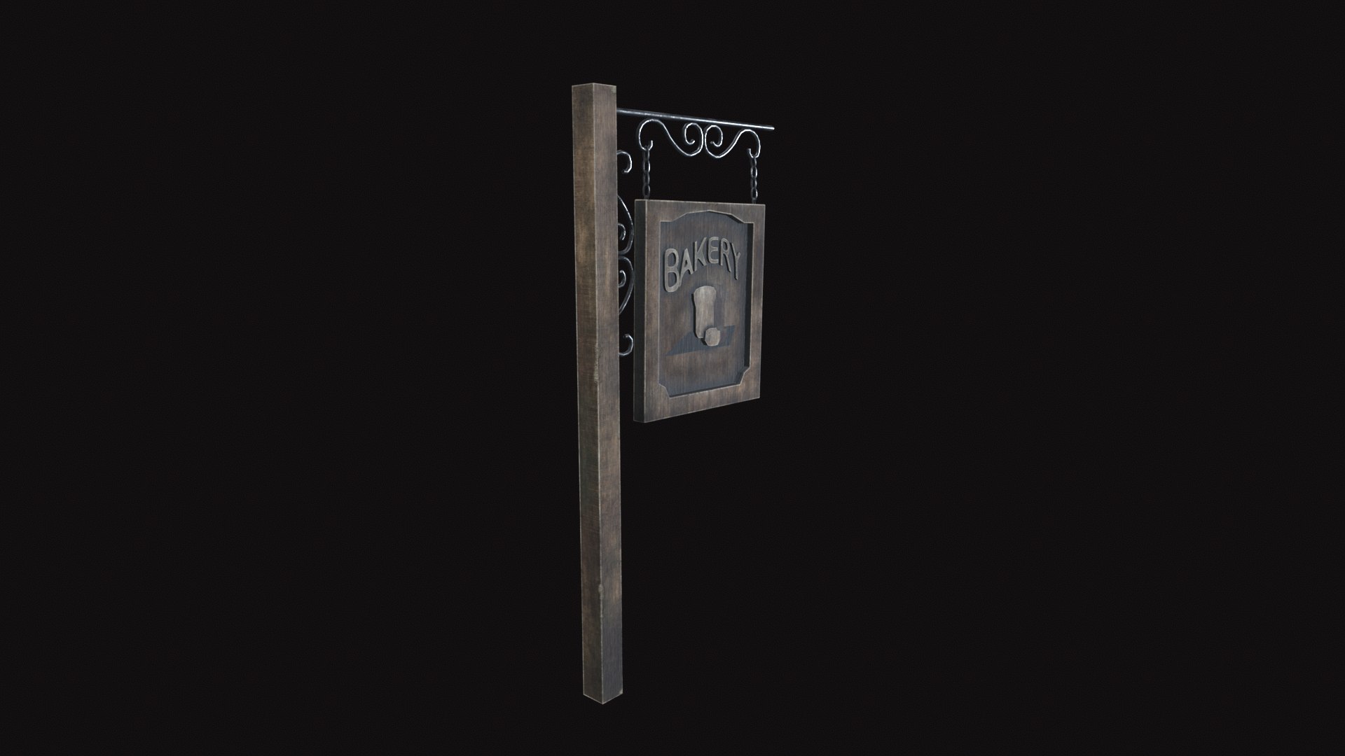 Medieval Sign Board Model - TurboSquid 2321074