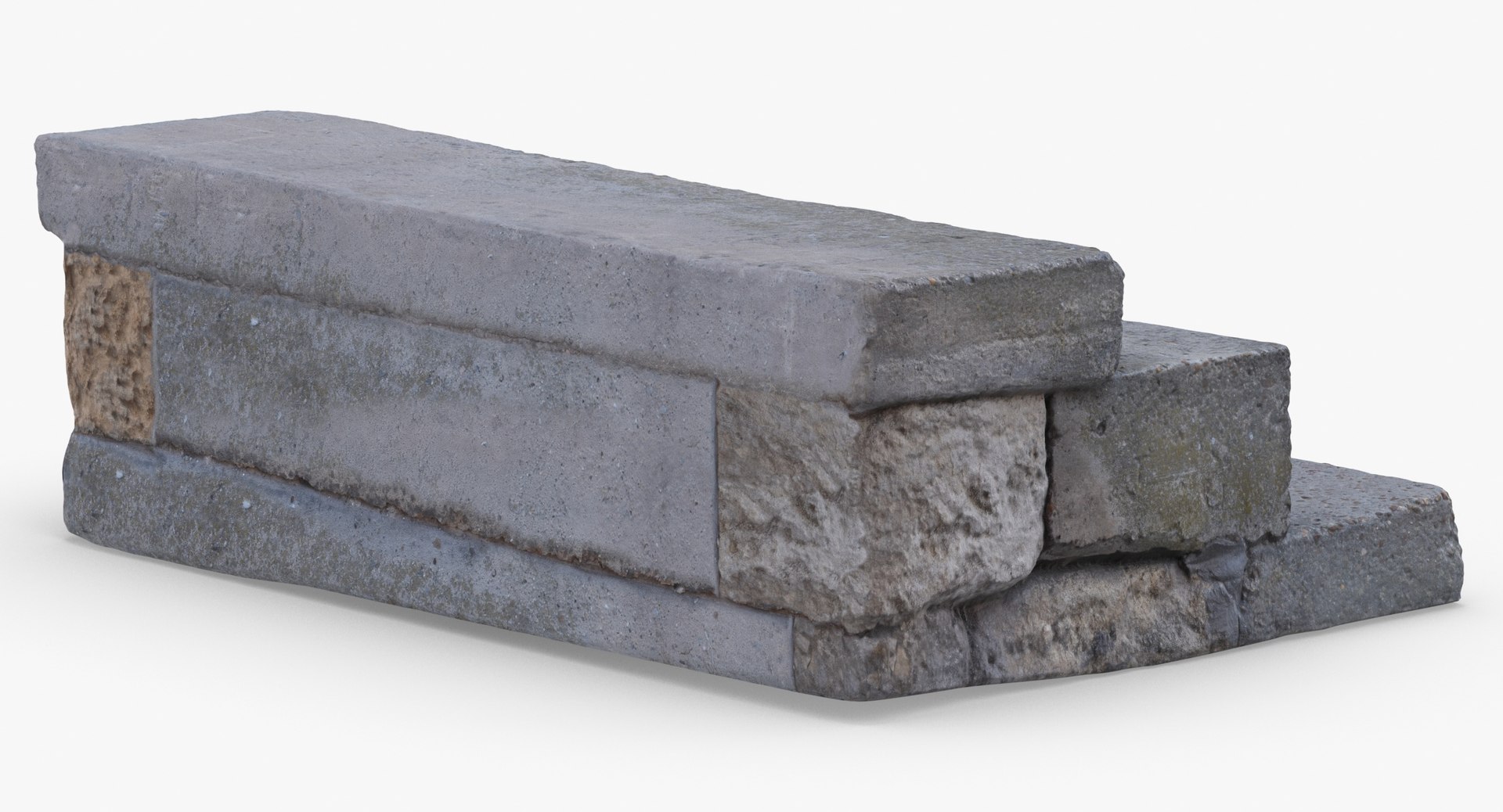 3D Model Stone Concrete Steps 01 - TurboSquid 1501723