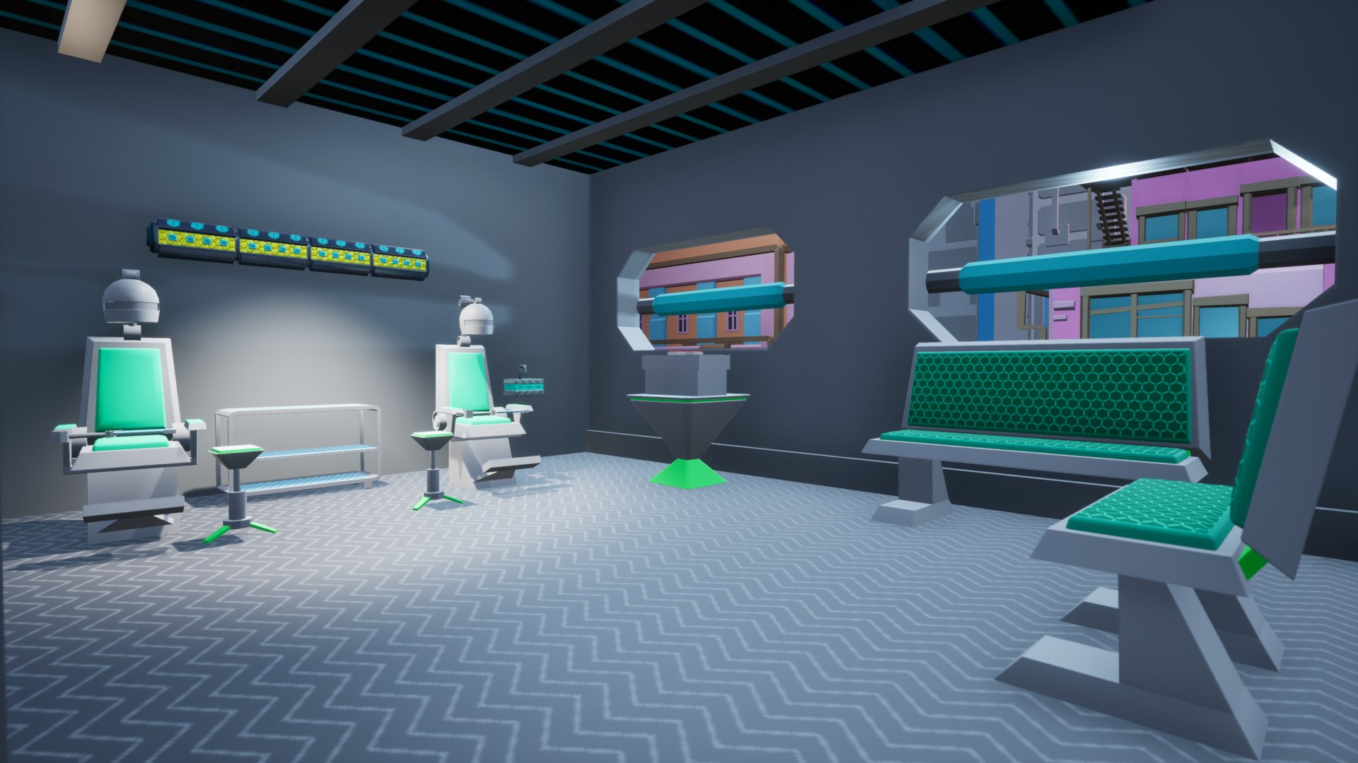 Sci-Fi Futurustic Environment Pack 3D Model - TurboSquid 2323771