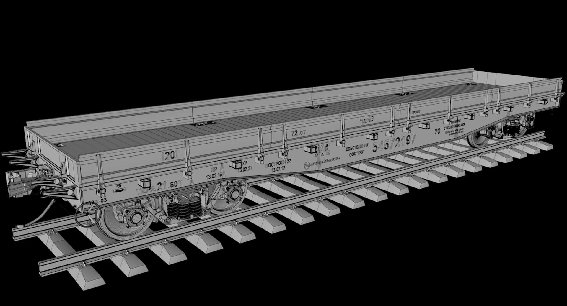 Flat Car 3D Model - TurboSquid 1384517