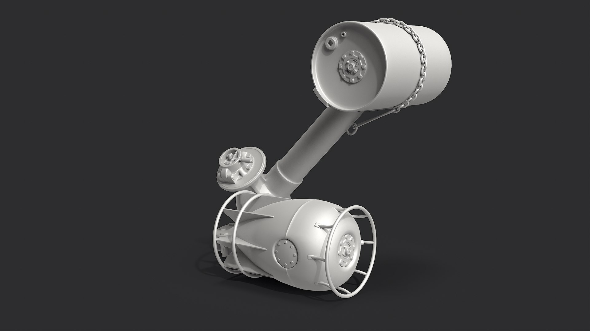 Depth Charge Projector Mk6 3D Model - TurboSquid 1920314