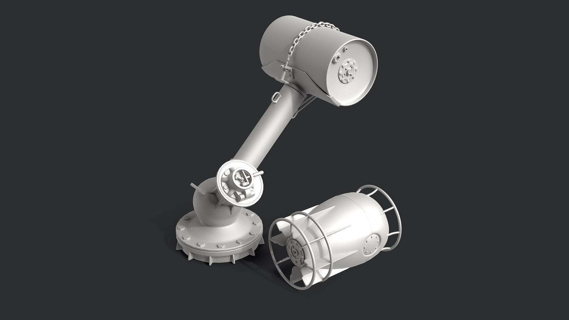 Depth Charge Projector Mk6 3D Model - TurboSquid 1920314